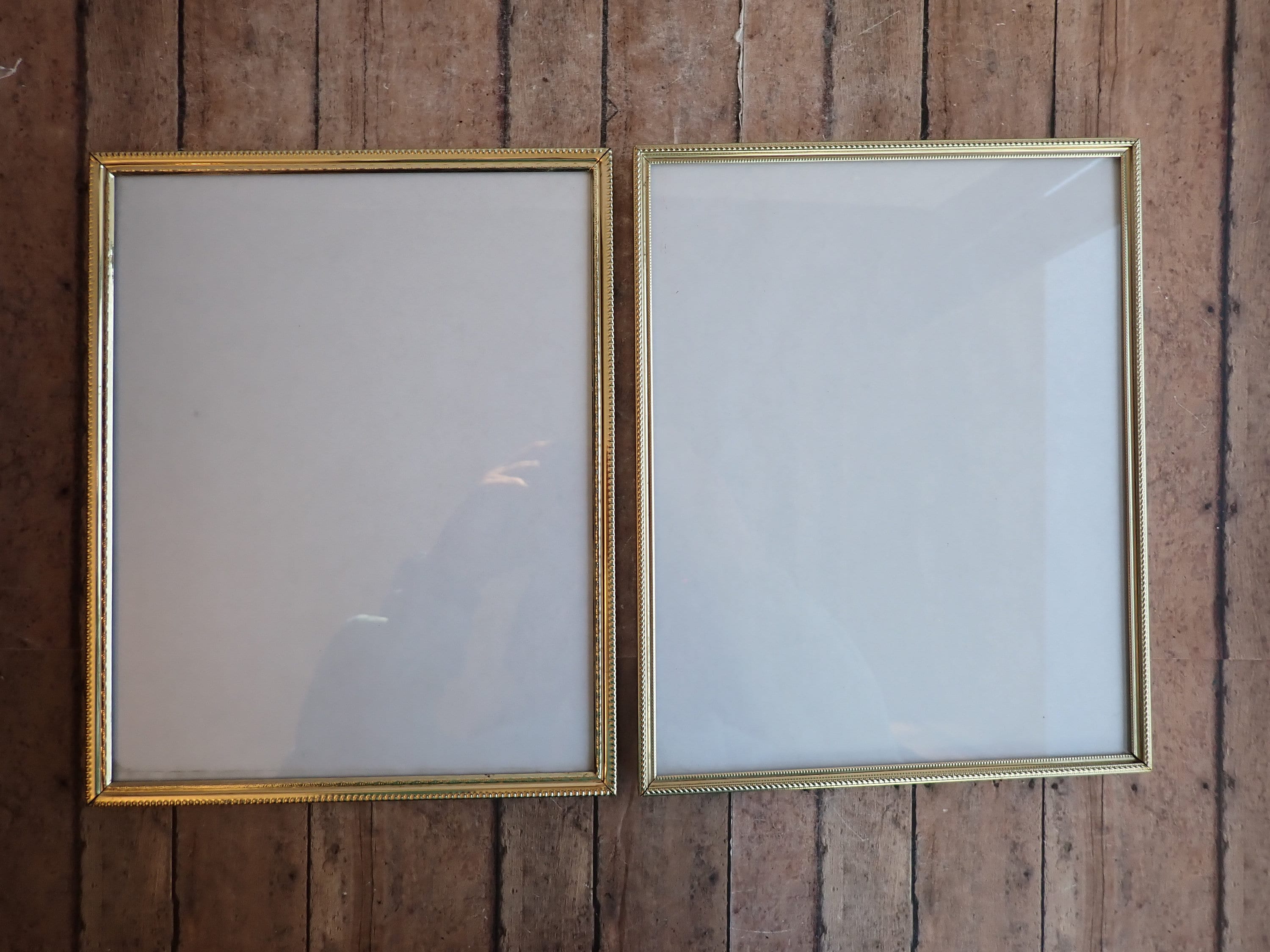 Vintage 8x10 Brass Gold Photo Picture Frame Set of 2 with Etched Design ...