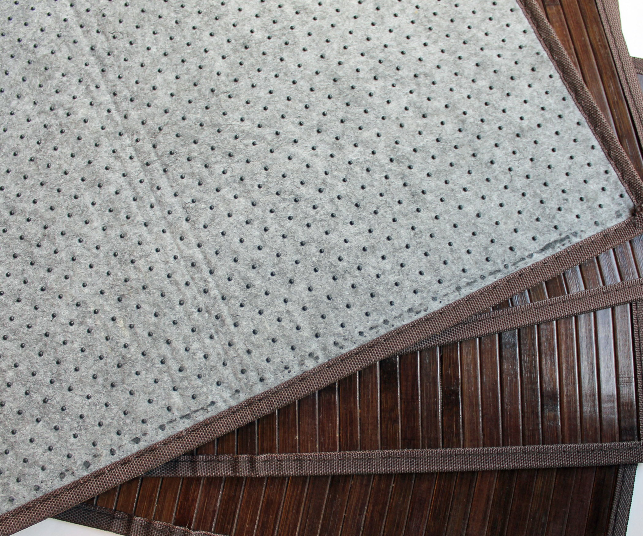 Vintage Bamboo Woven Placemats Set of 4 Brown Flat Slat Pattern Wood ...