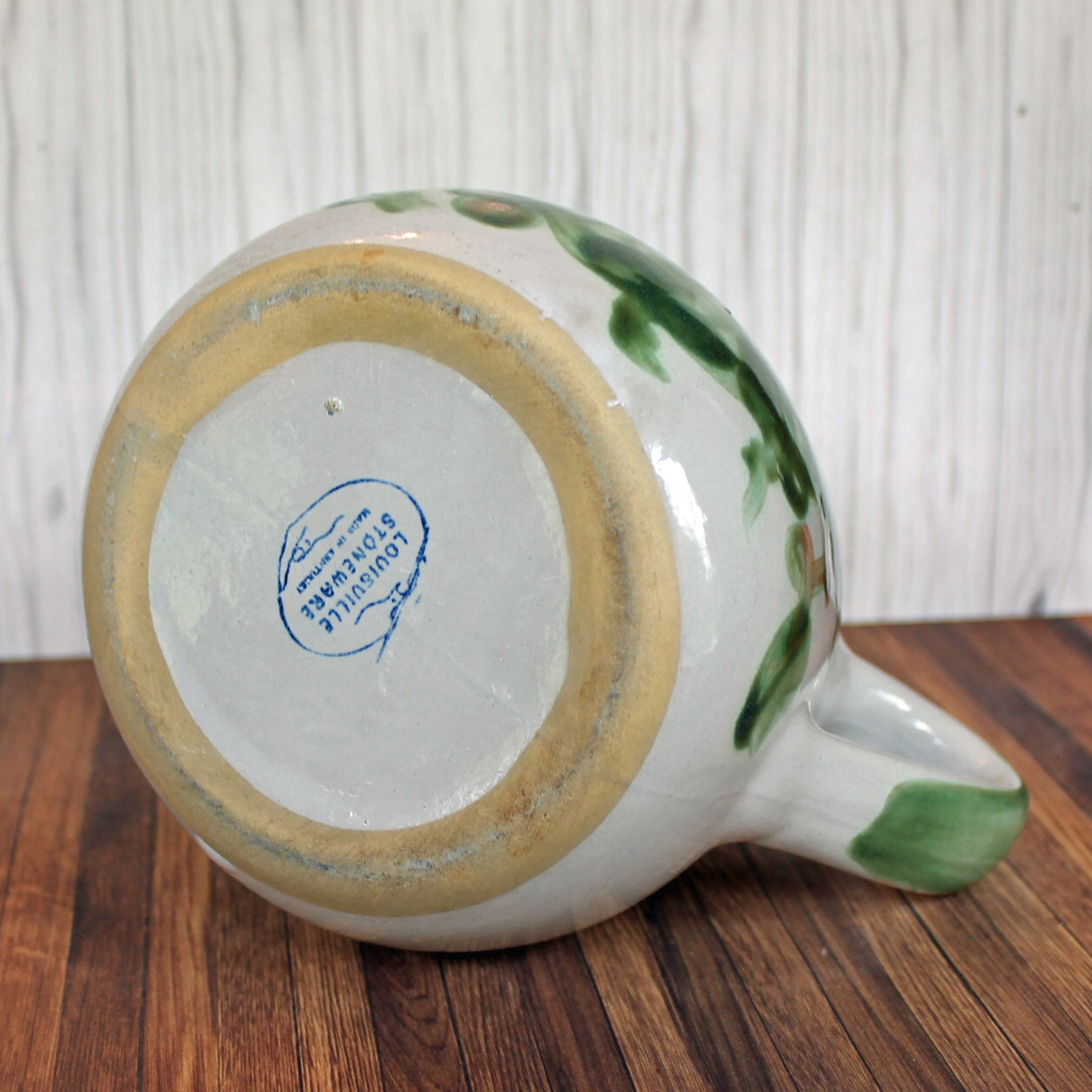 Vintage Louisville Stoneware PEAR 32 oz. Pitcher Harvest Hand Painted ...