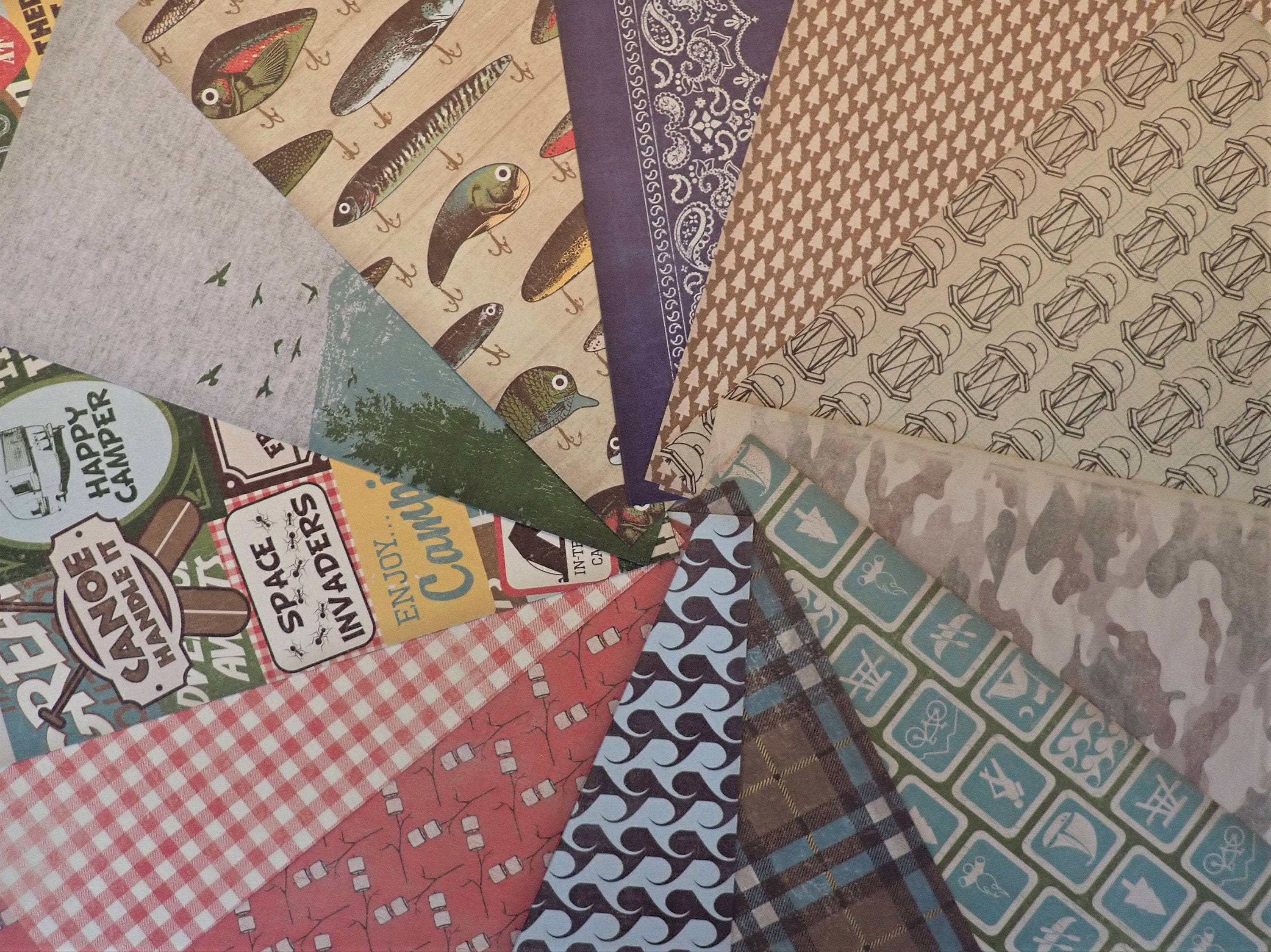 The Great Outdoors 12x12 Scrapbook Paper Pack 24 Sheets 12 Patterns ...