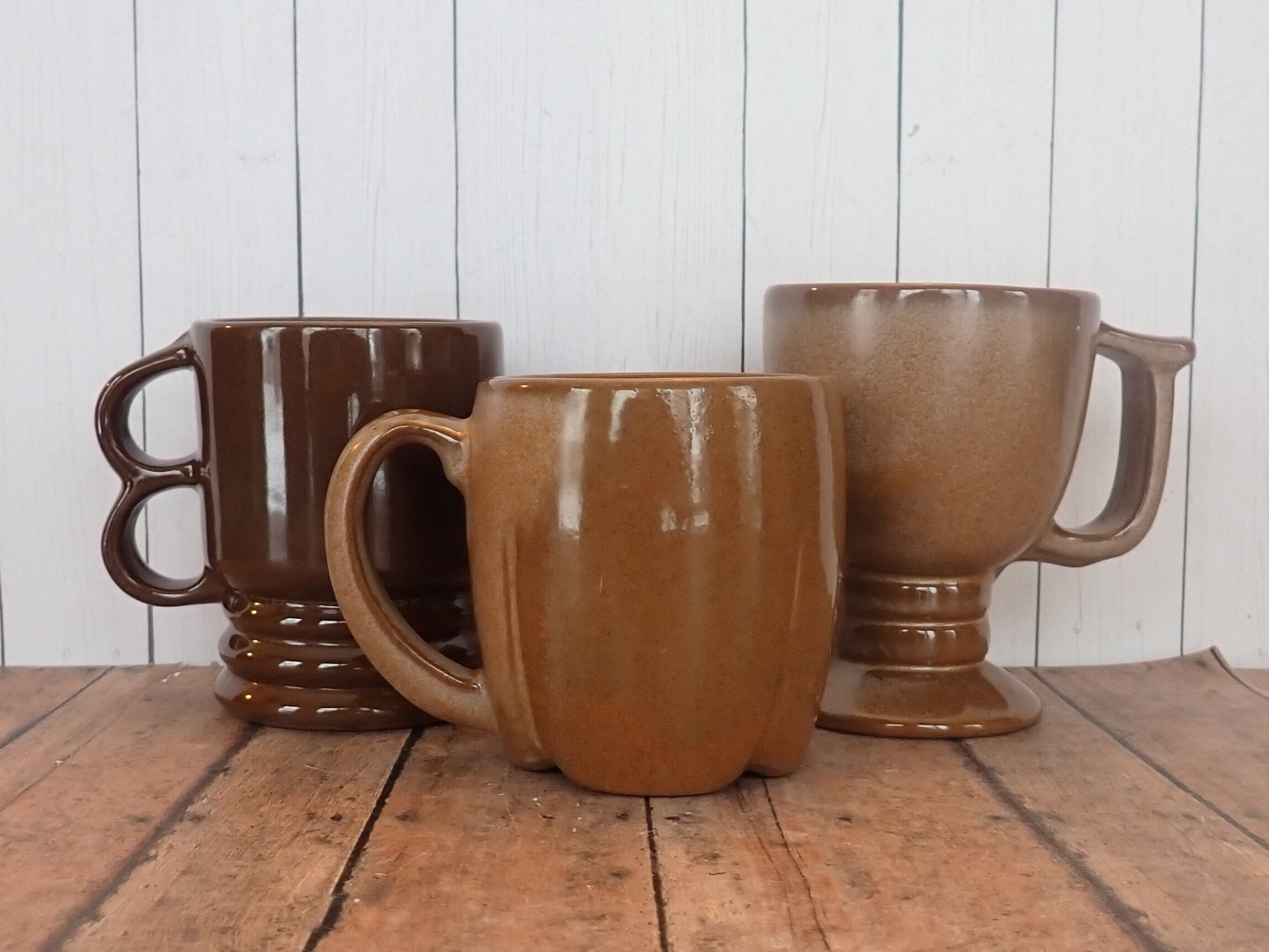 Vintage Frankoma Plainsman Brown Cinnamon Mug Coffee Cup Set | Etsy