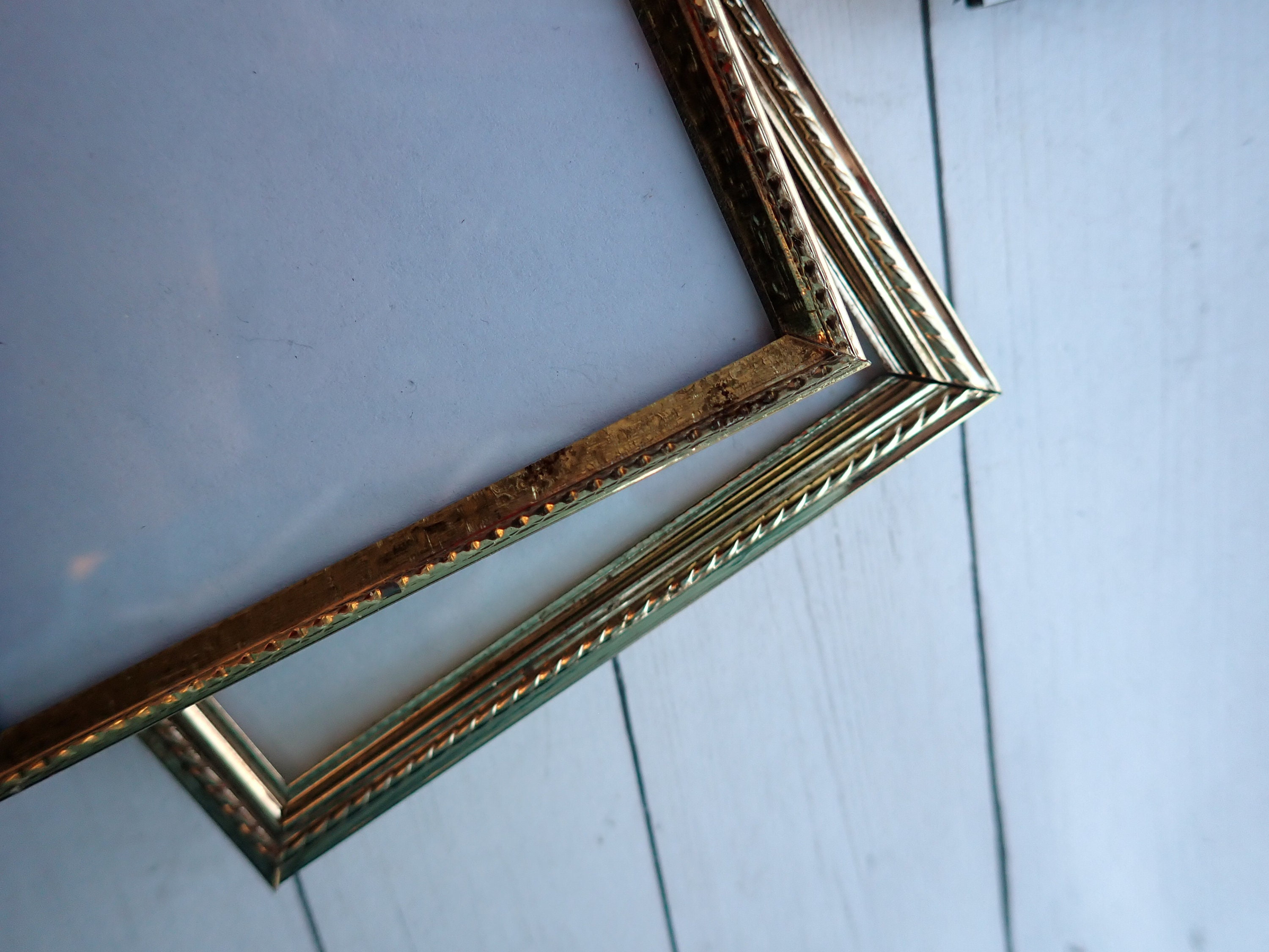 Vintage 2x3 Metal Gold Brass Colored Photo Picture Frame Set of 4 ...