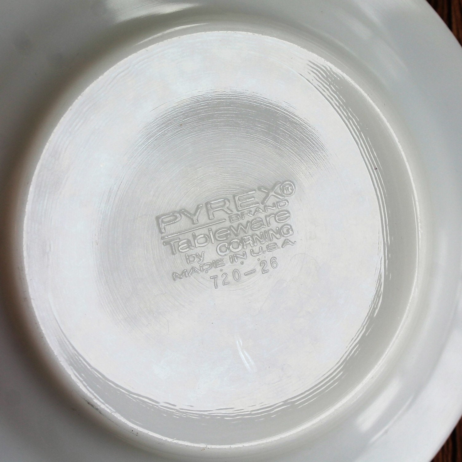 Vintage Pyrex Corning COPPER FILIGREE 6 Dessert Plate Set of 4 White ...