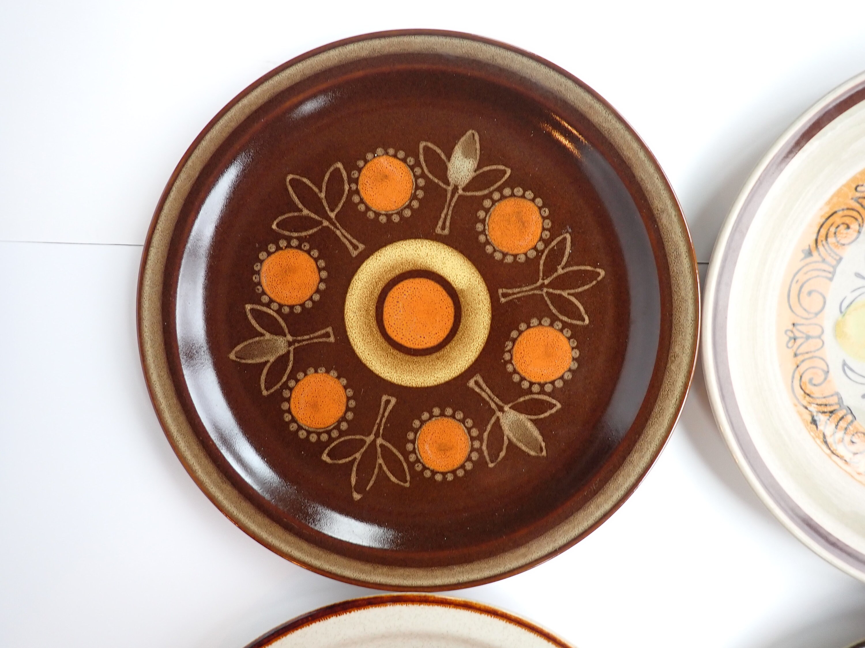 Vintage Mismatched Stoneware Dinner Plate Set of 4 Mix and Match Plates ...
