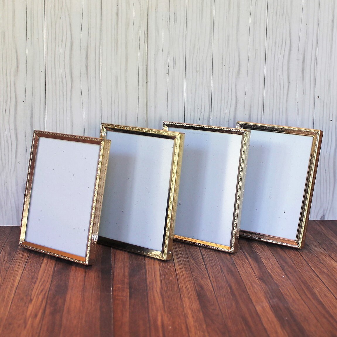 Vintage 3x4 Metal Gold Brass Colored Photo Picture Frame Set of 4 ...
