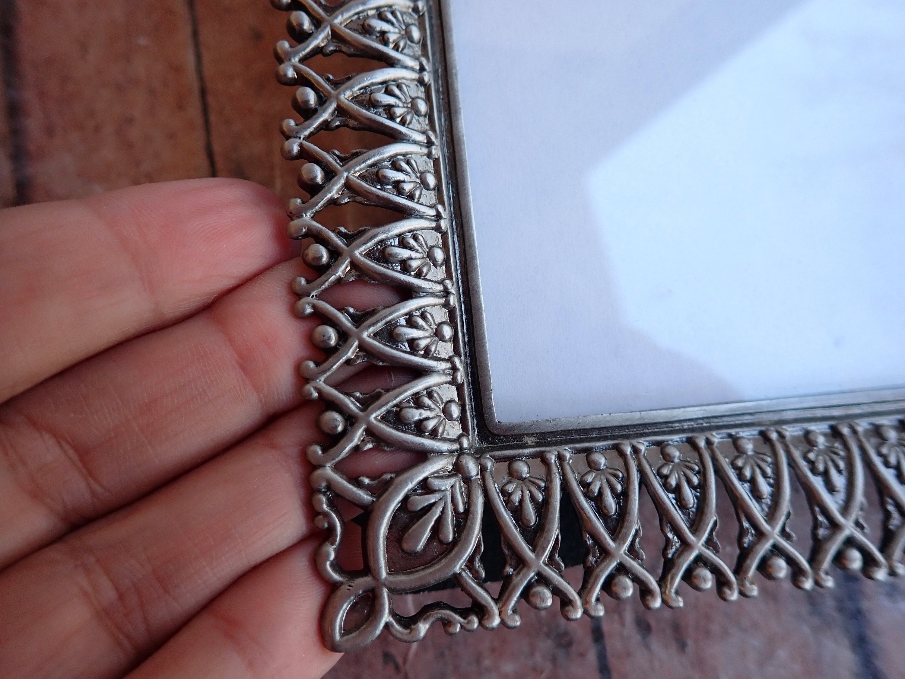 Vintage Silver Metal 3x5 Picture Photo Frame Set of 2 with Filigree ...