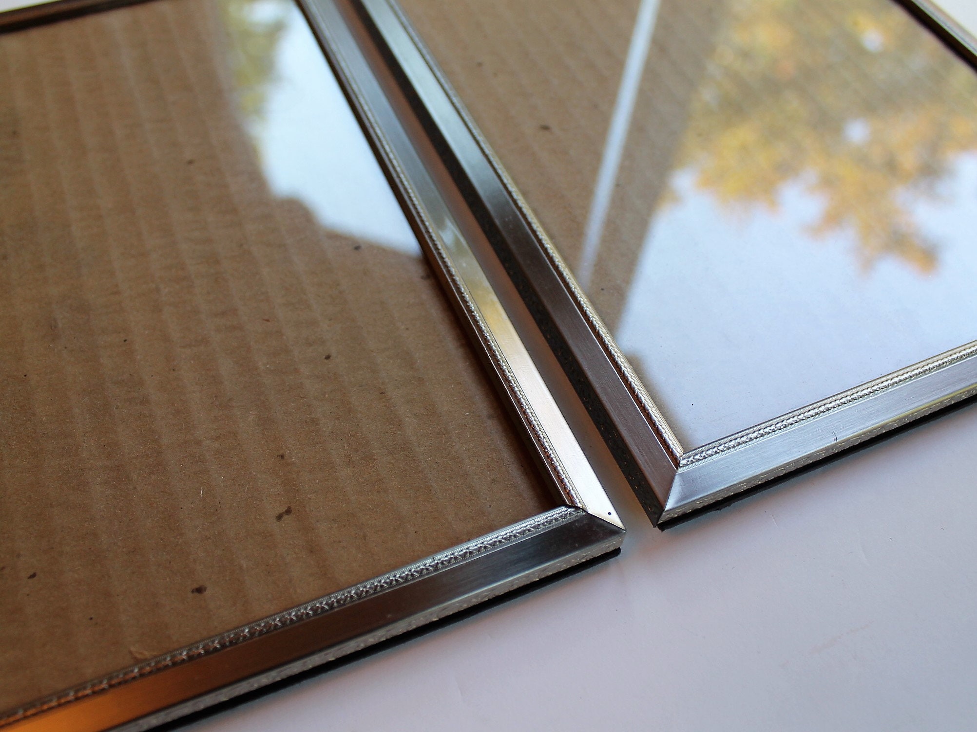 Vintage 8x10 Metal SIlver Photo Picture Frame Set of 2 Frames 8 x 10 ...