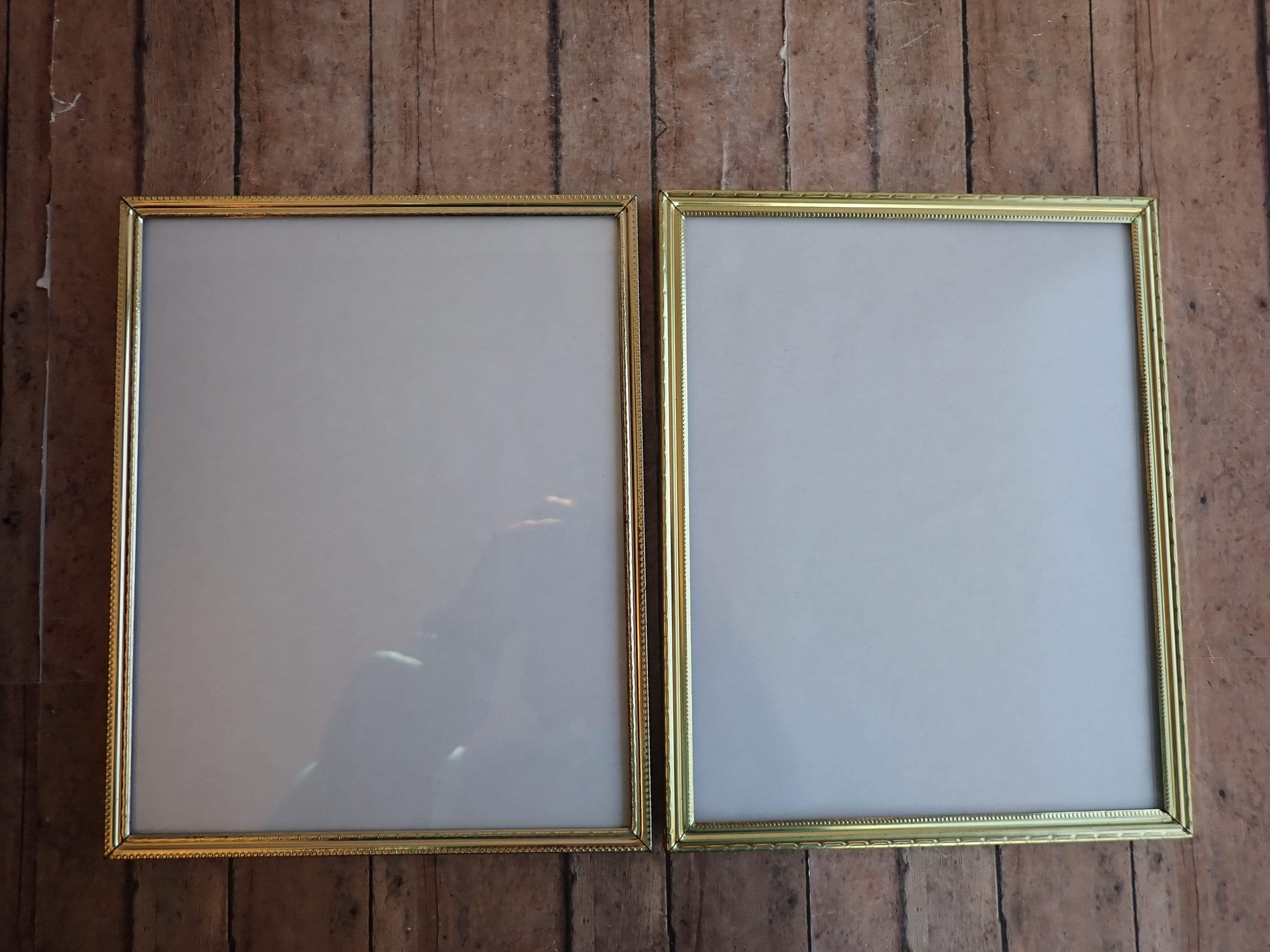 Vintage 8x10 Brass Gold Photo Picture Frame Set of 2 with Etched Design ...