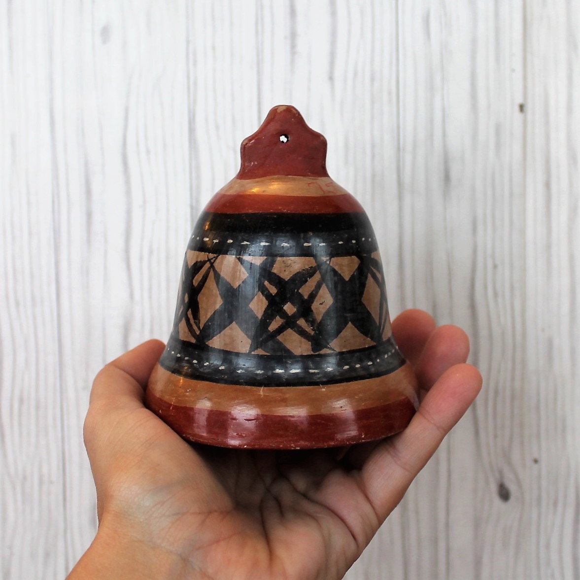 Vintage Mexican Tonala Bell Burnished Ceramic Pottery Made in Mexico ...