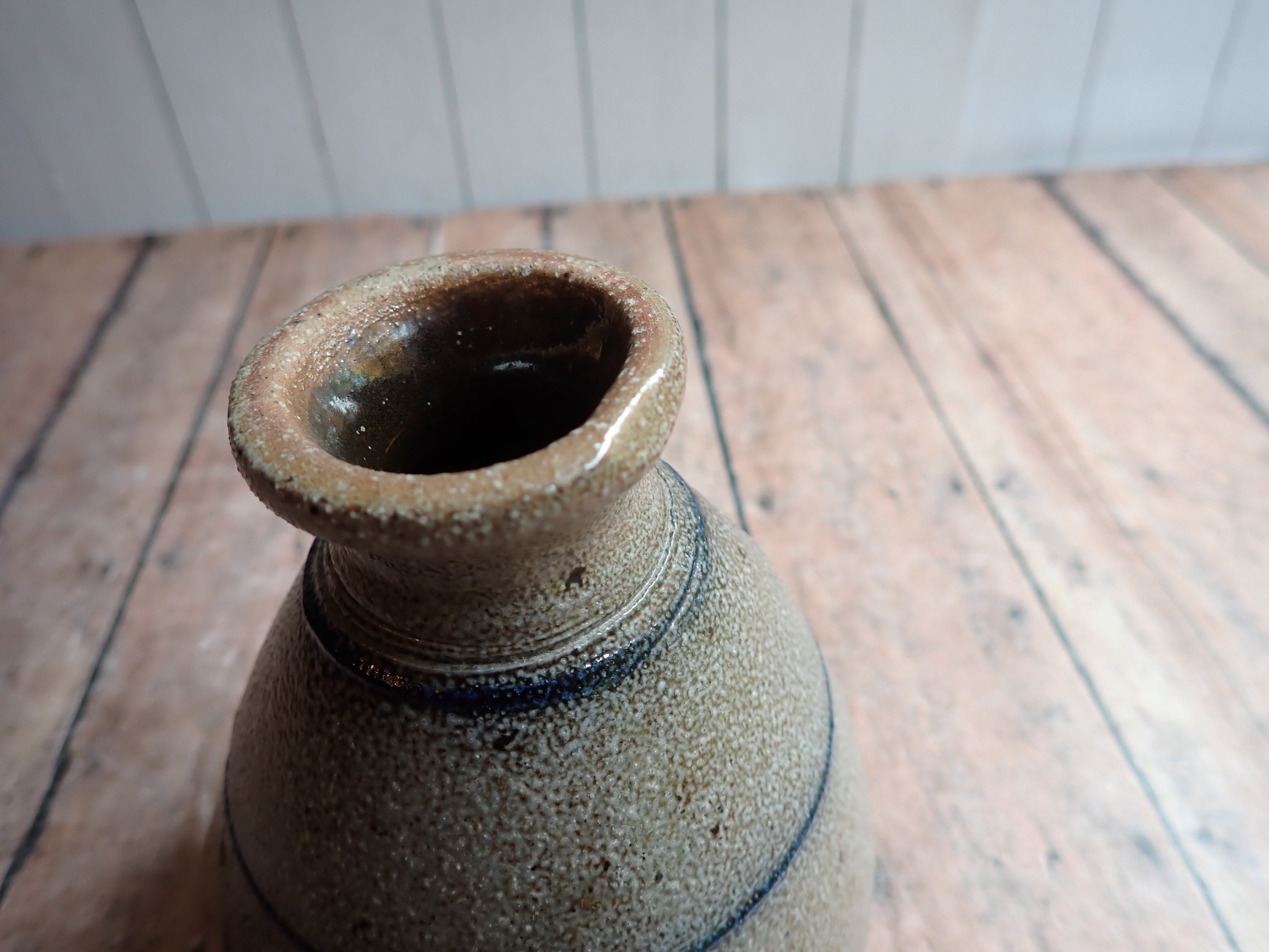 Vintage Rowe Pottery Works 1981 Salt Glazed Stoneware Vase with ...