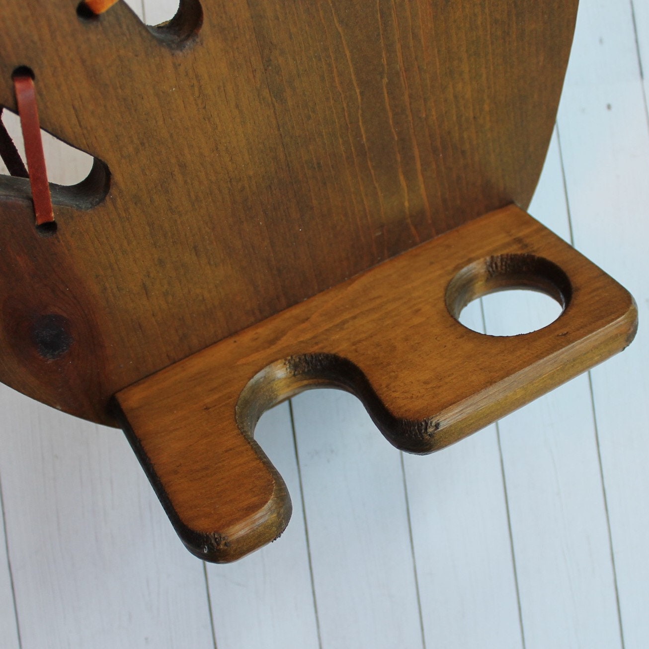 Vintage Wood Baseball Shelf Handmade Wooden Baseball Glove Display Rack ...