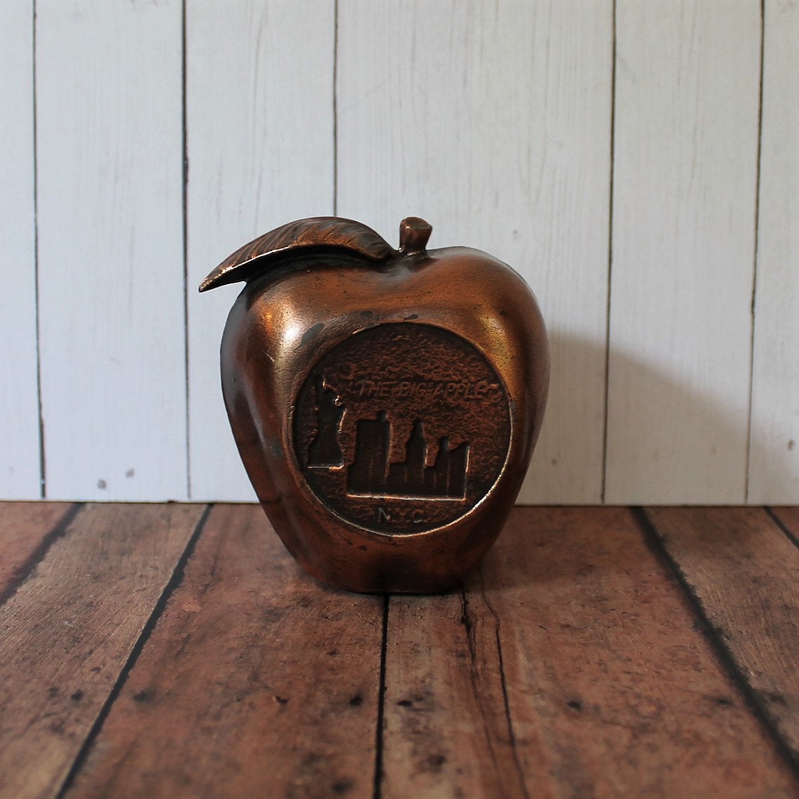 Vintage Metal New York City The Big Apple Souvenir Bank Cornell Creations