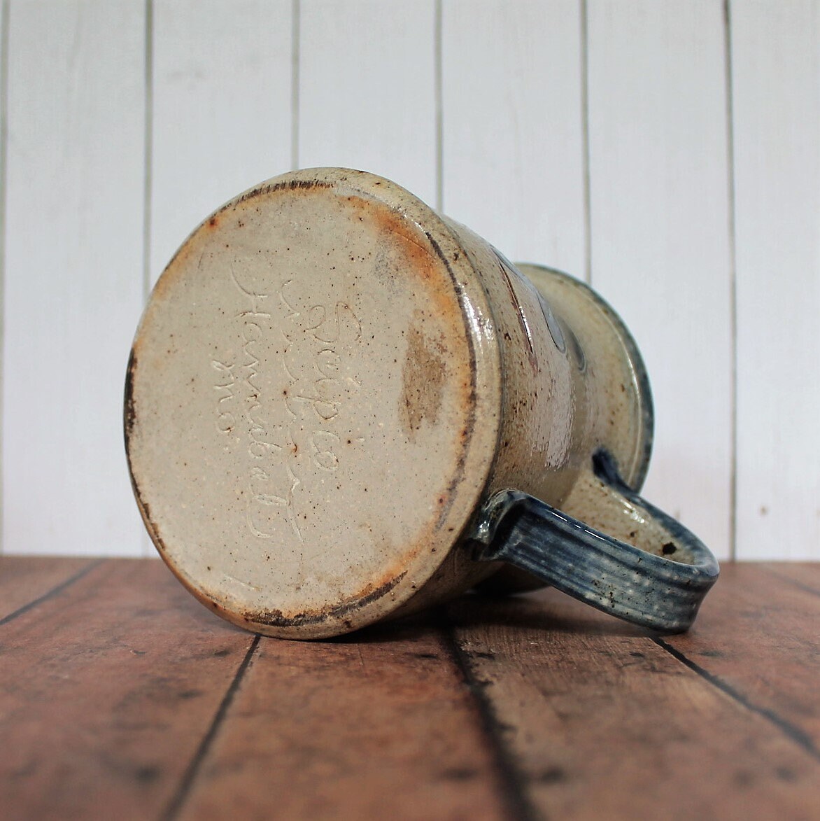 Vintage Scipio Creek Pottery Salt Glazed Stoneware Mug with Floral ...