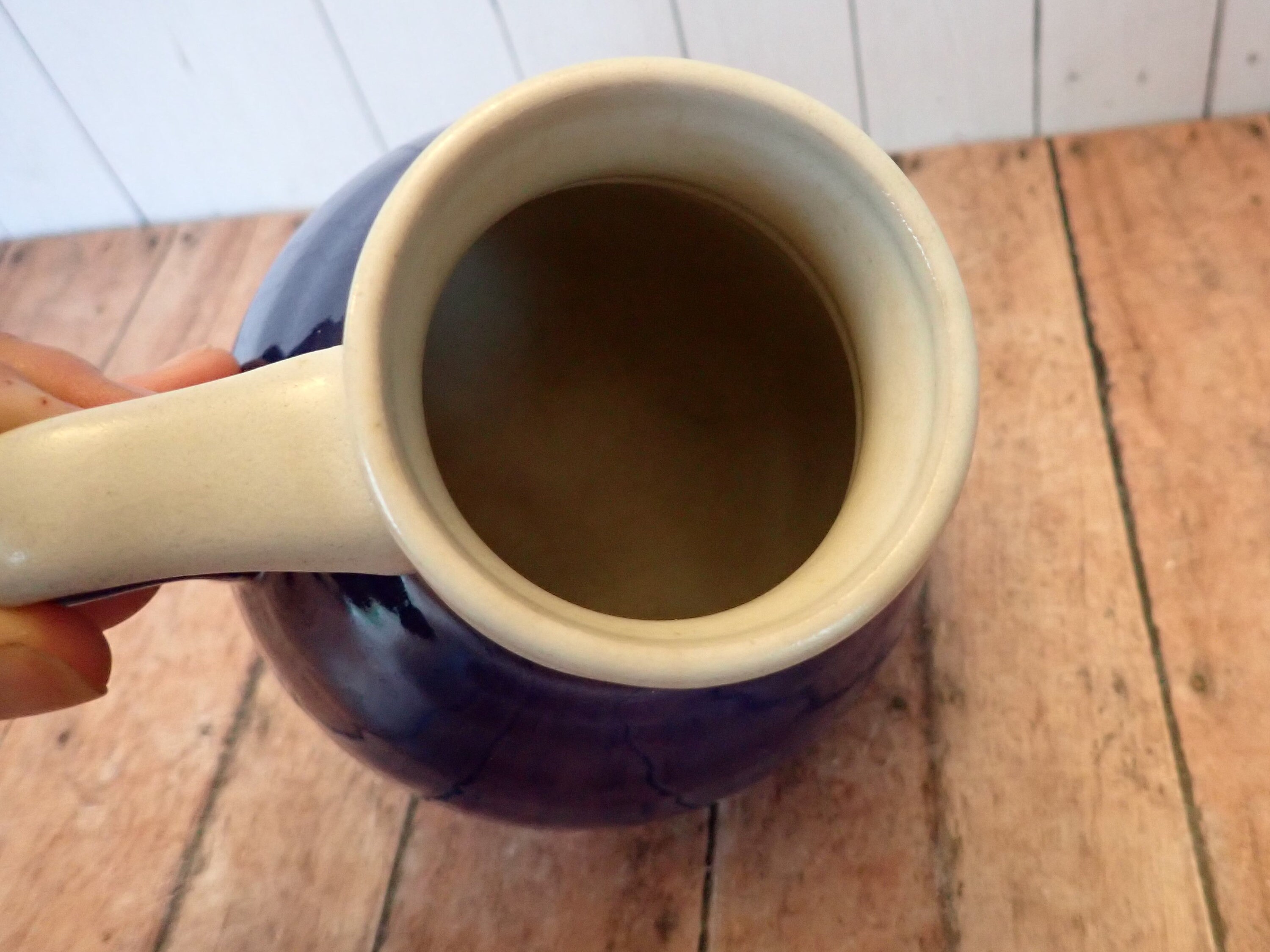 Vintage Wide Base No Spill Ceramic Stoneware Travel Mugs Spill Proof ...