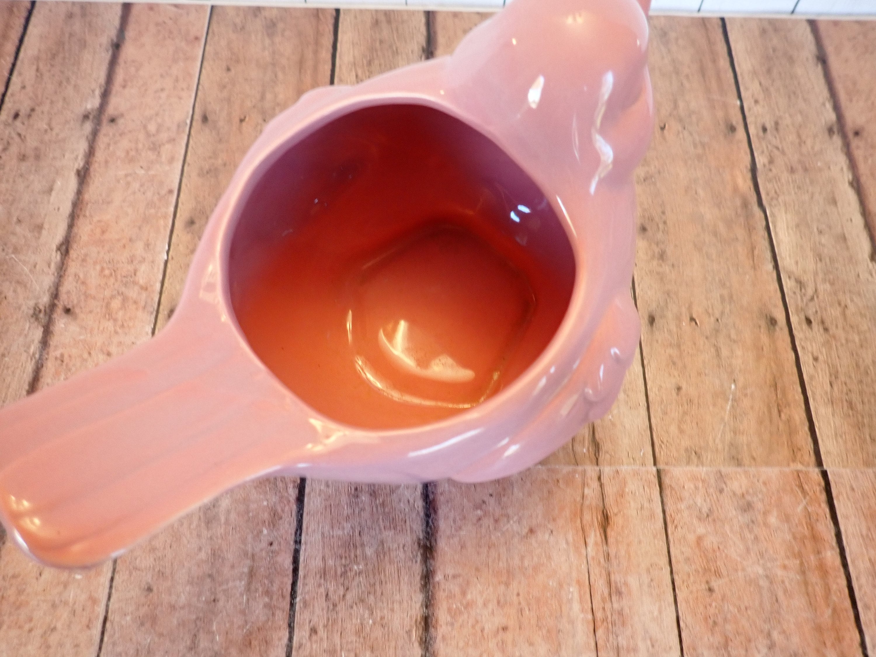 Vintage Pink Ceramic Bird Planter Flowerpot Flower Pot Sleek Modern ...