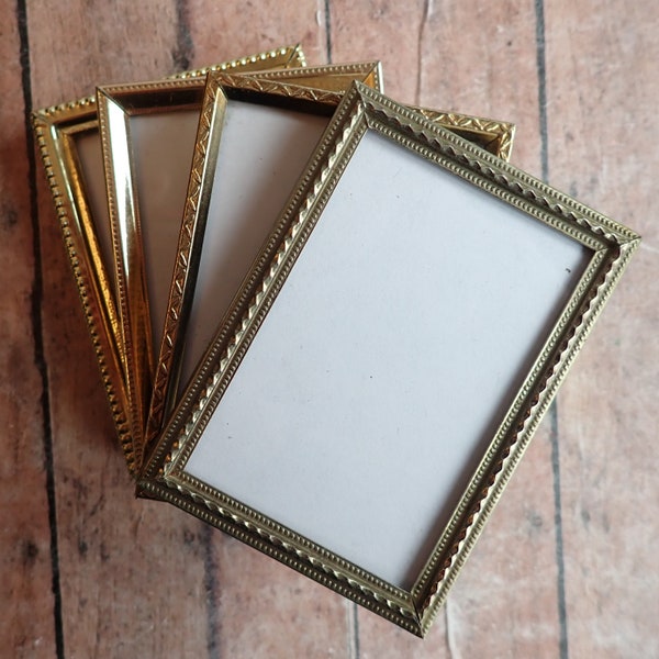Vintage Gold Colored Brass Metal Picture Frame - Etsy