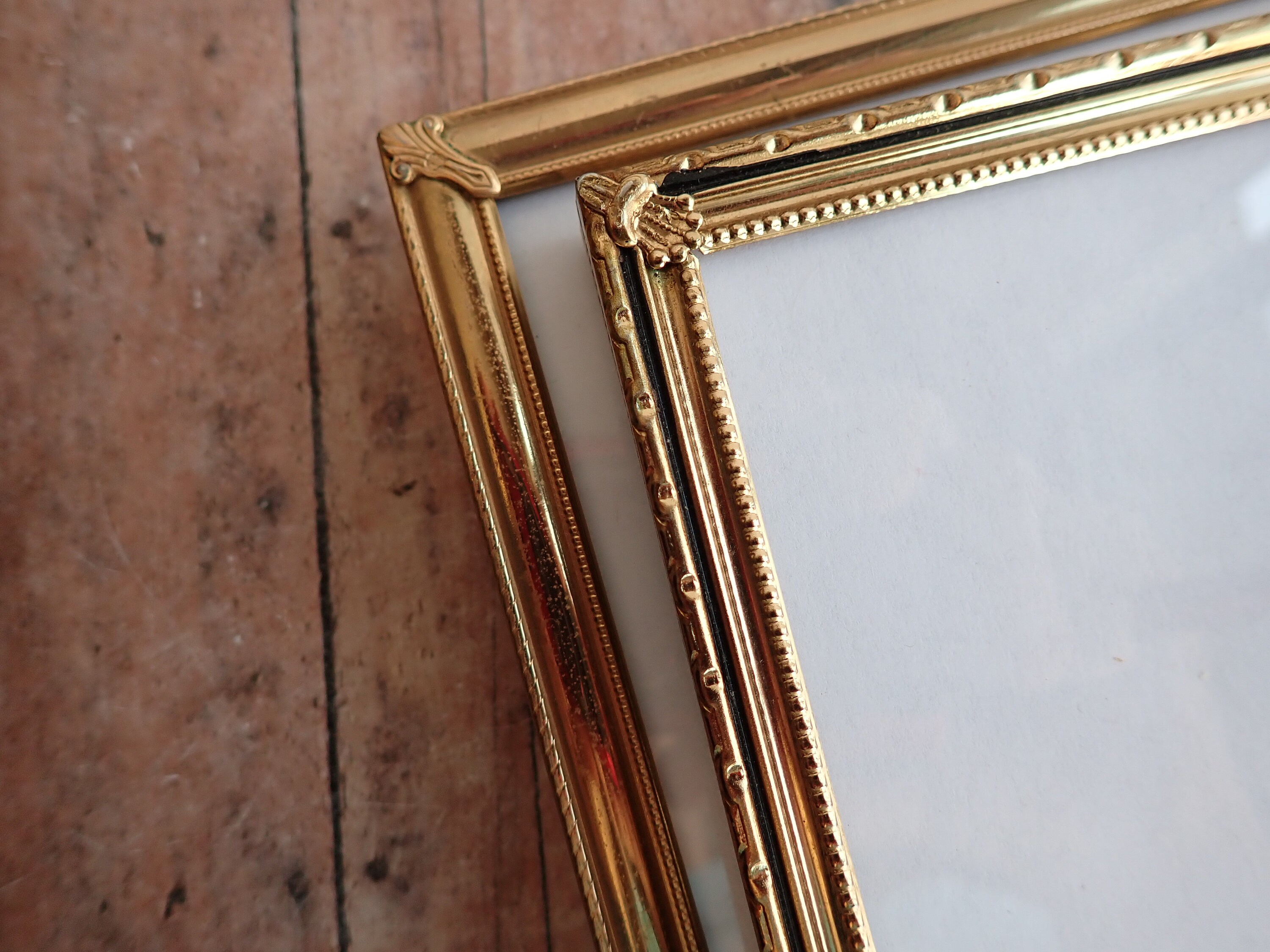 Vintage 8x10 Brass Gold Photo Picture Frame Set of 2 with Etched Design ...
