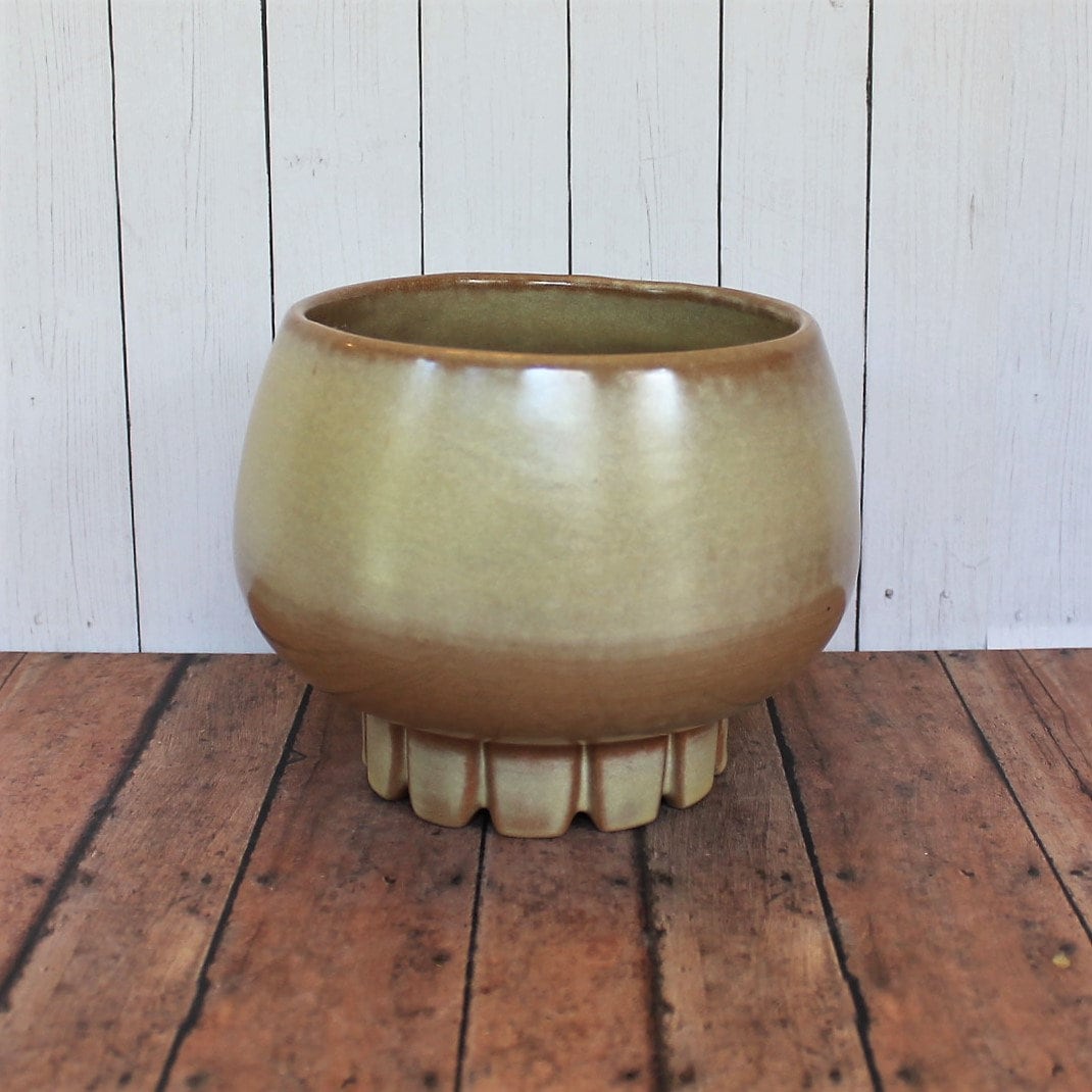 Vintage Frankoma Plainsman Gold Ceramic Vase Planter Flower Pot Style ...
