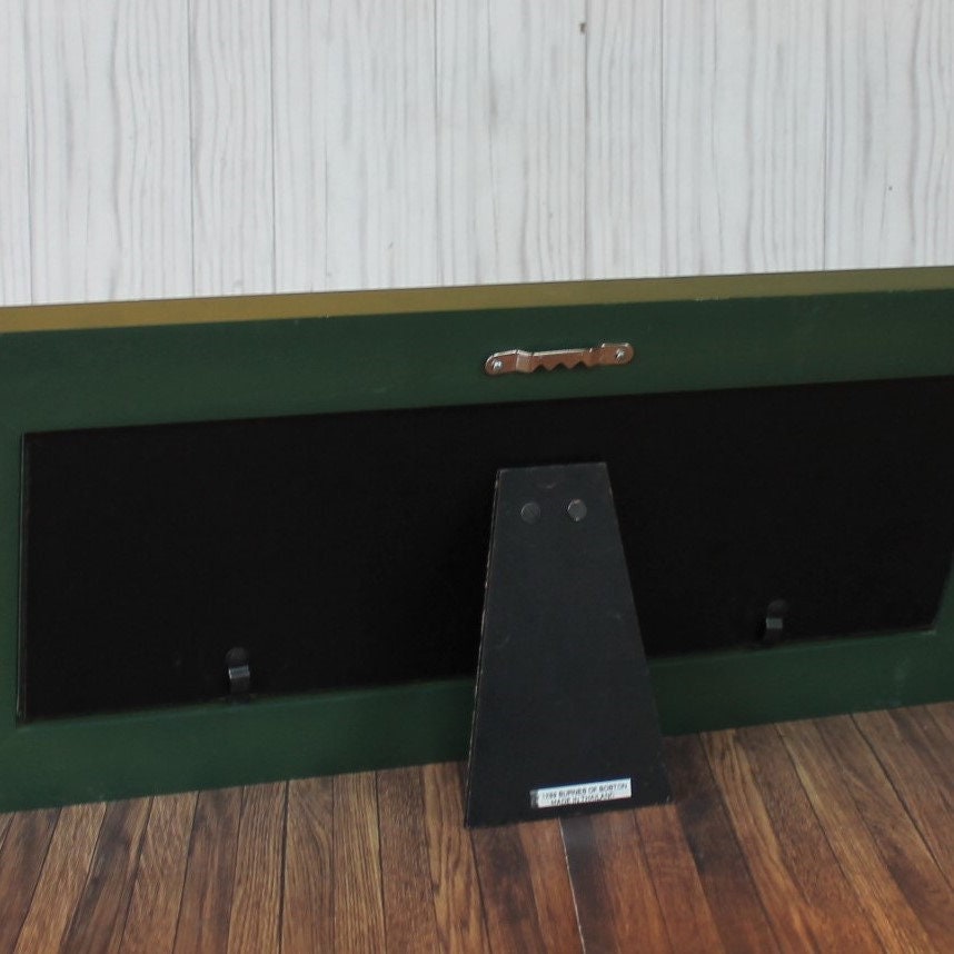 Vintage RARE WOODS 4x12 Panoramic Picture Photo Frame Green Wood Frame ...