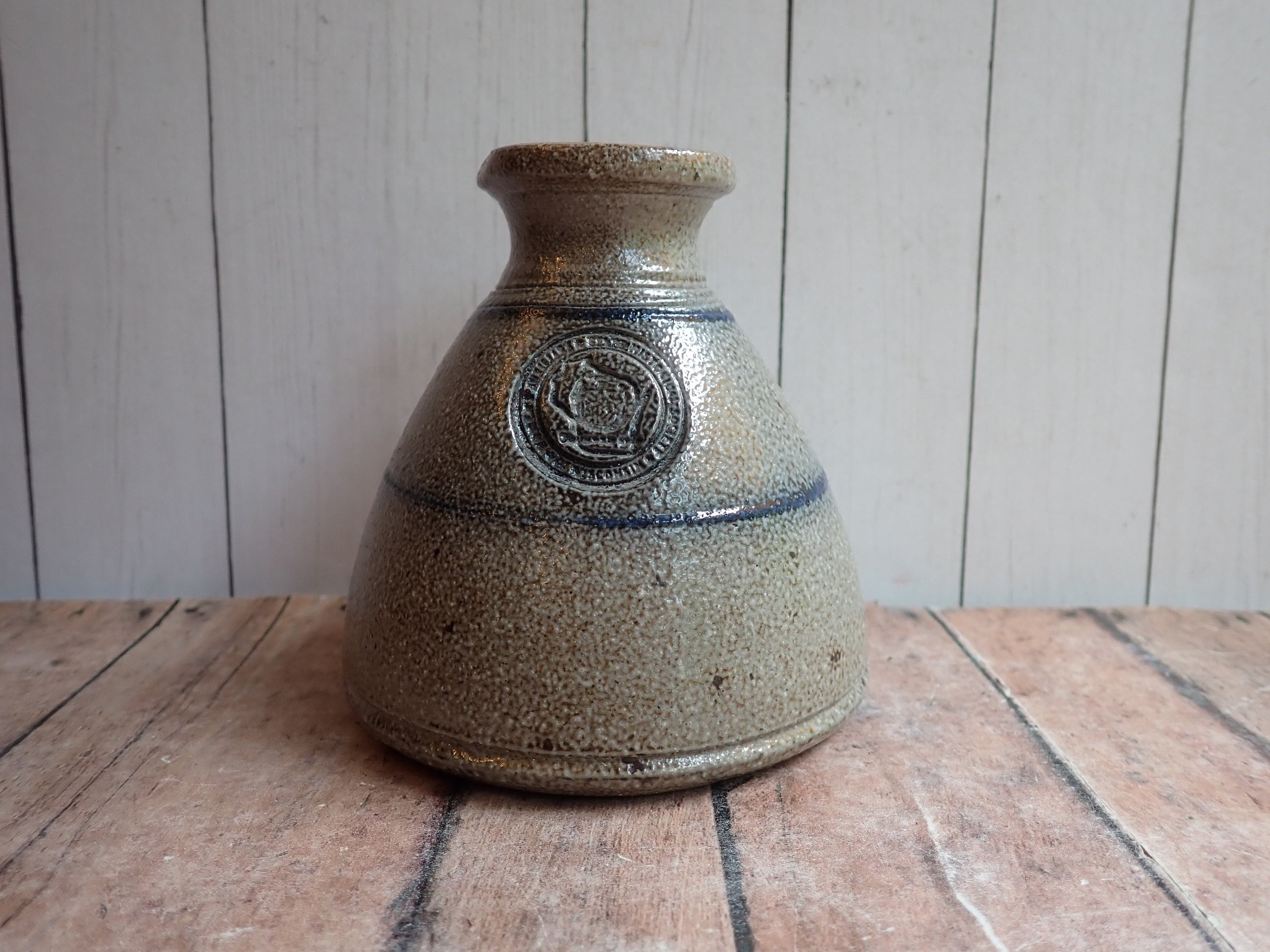 Vintage Rowe Pottery Works 1981 Salt Glazed Stoneware Vase with ...