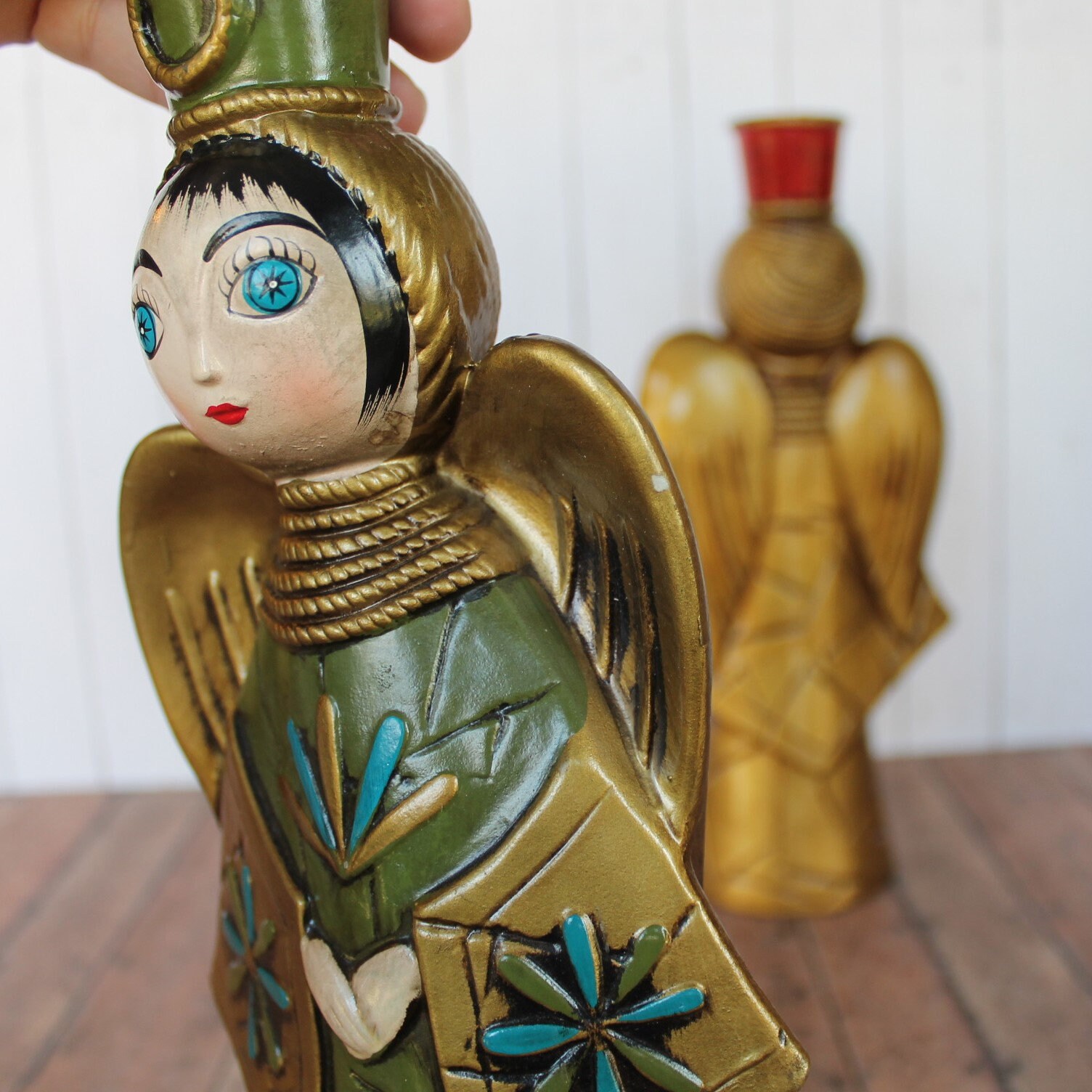 Vintage Christmas Dickson Angel Candle Holder Set of 2 Figurine Modern ...