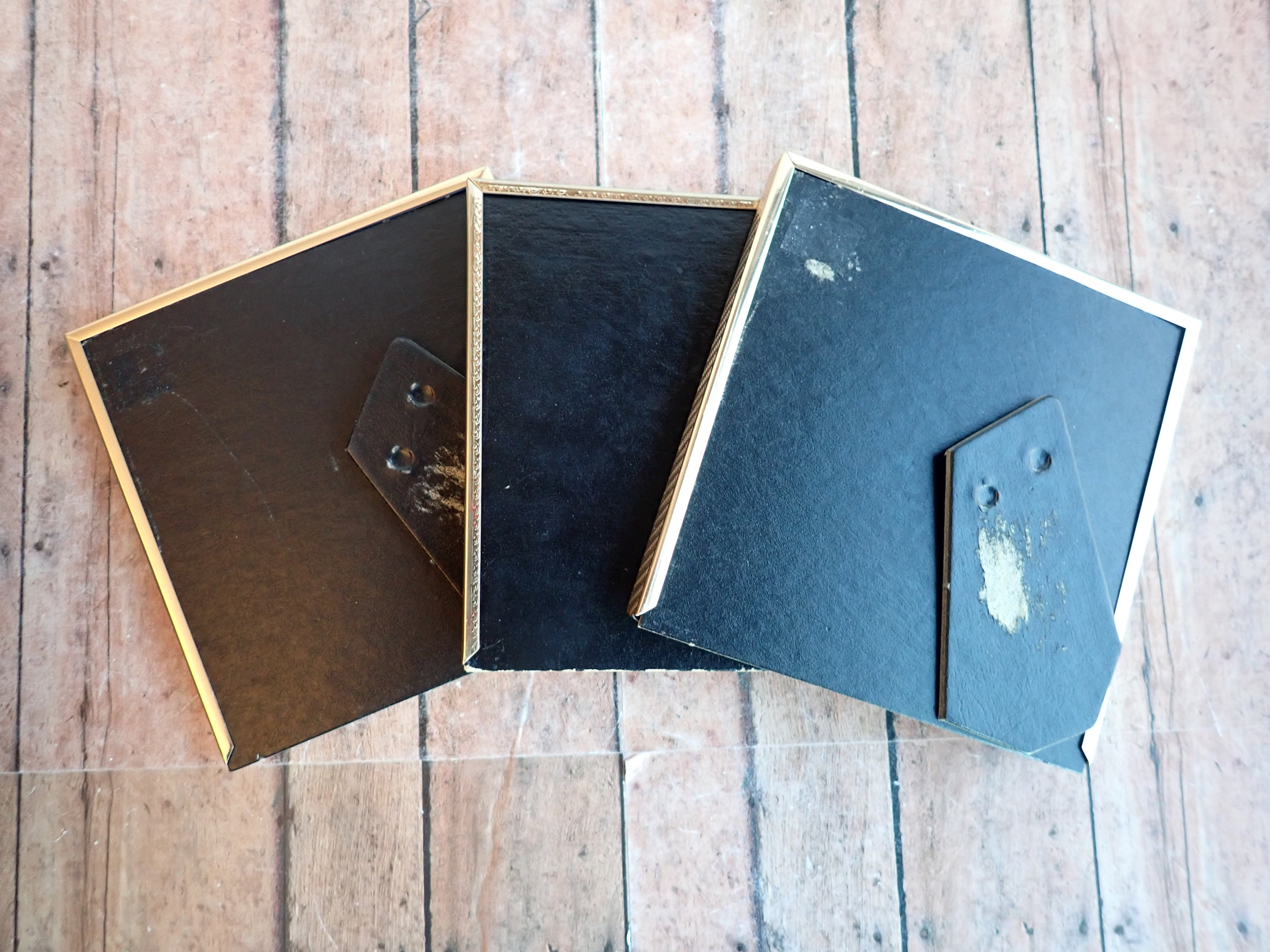 Vintage 5x5 Metal Gold Brass Colored Square Photo Picture Frame Set of ...