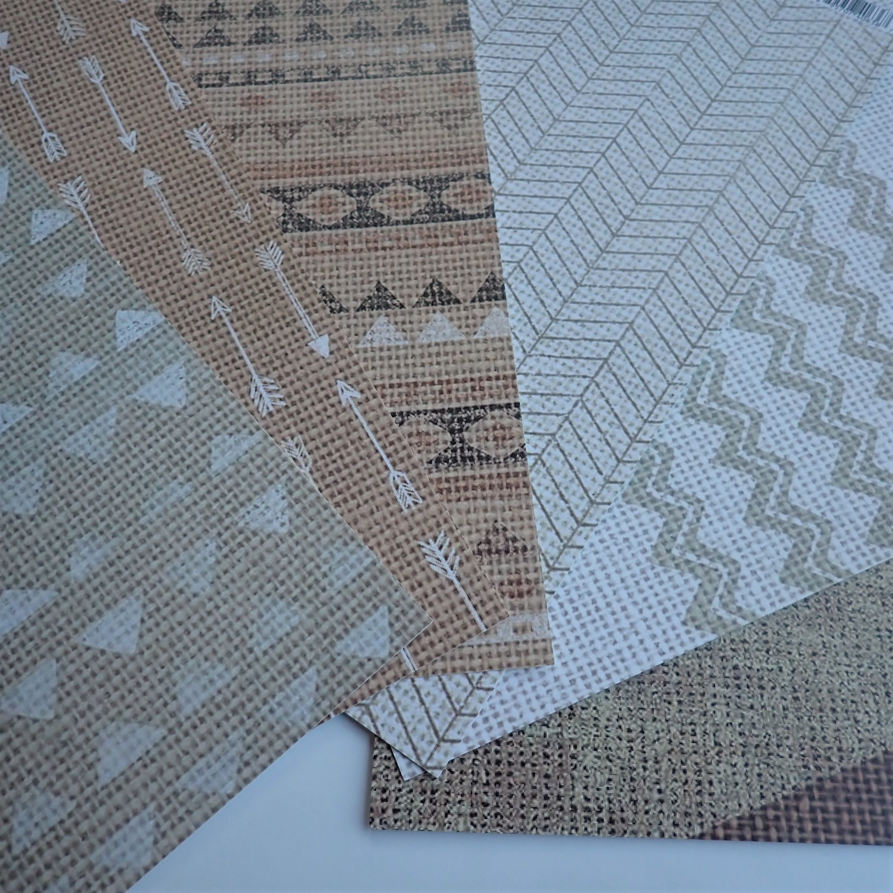 Ella and Viv AZTEC LINEN 12x12 Scrapbook Paper Set of 12 Sheets Tribal ...