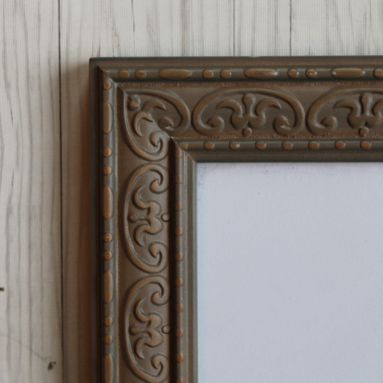 Vintage RARE WOODS 5x7 Picture Photo Frame Gray Tan Beige Wood with ...