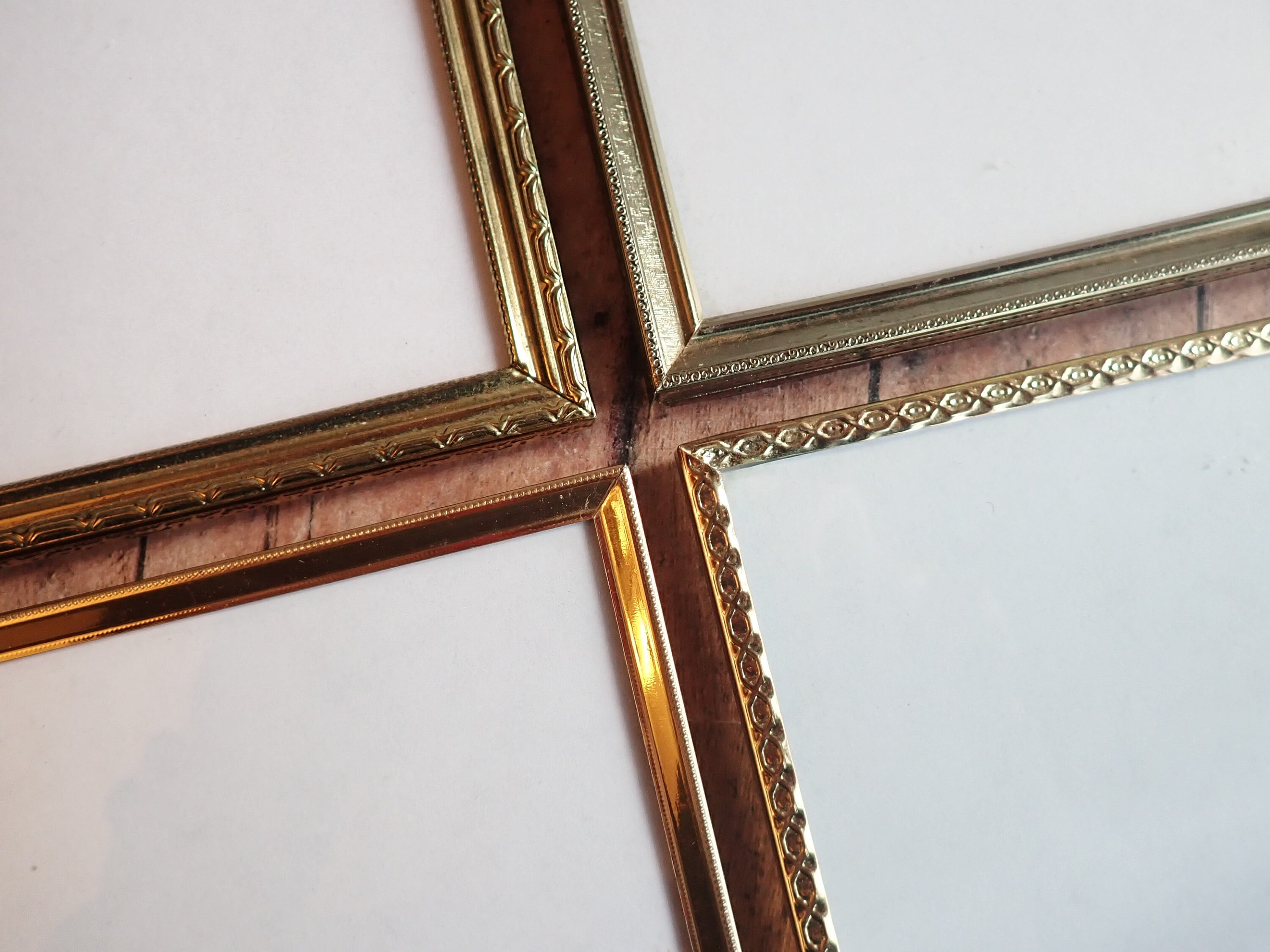 Vintage 5x7 Metal Gold Brass Colored Photo Picture Frame Set of 4 ...