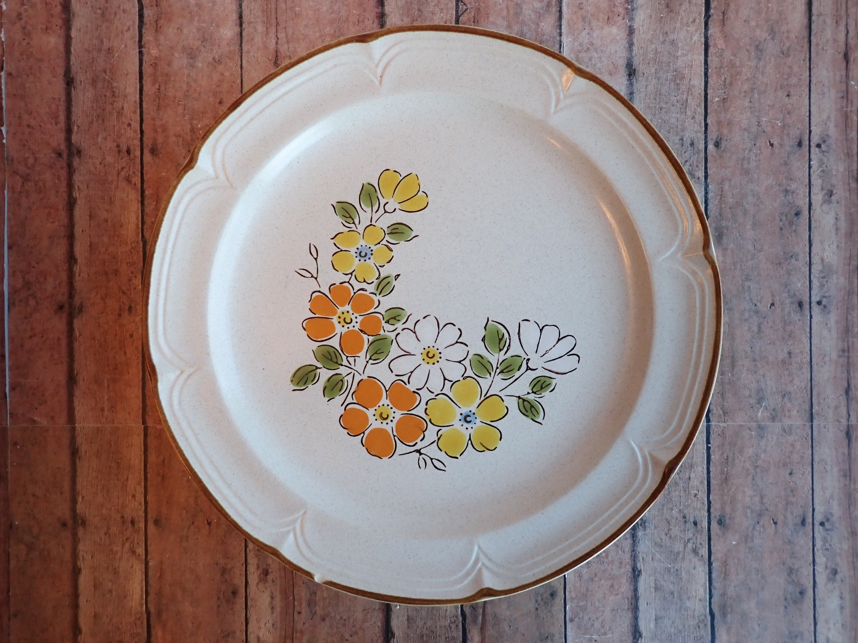 Vintage Mismatched Stoneware Dinner Plate Set of 5 Mix and Match ...