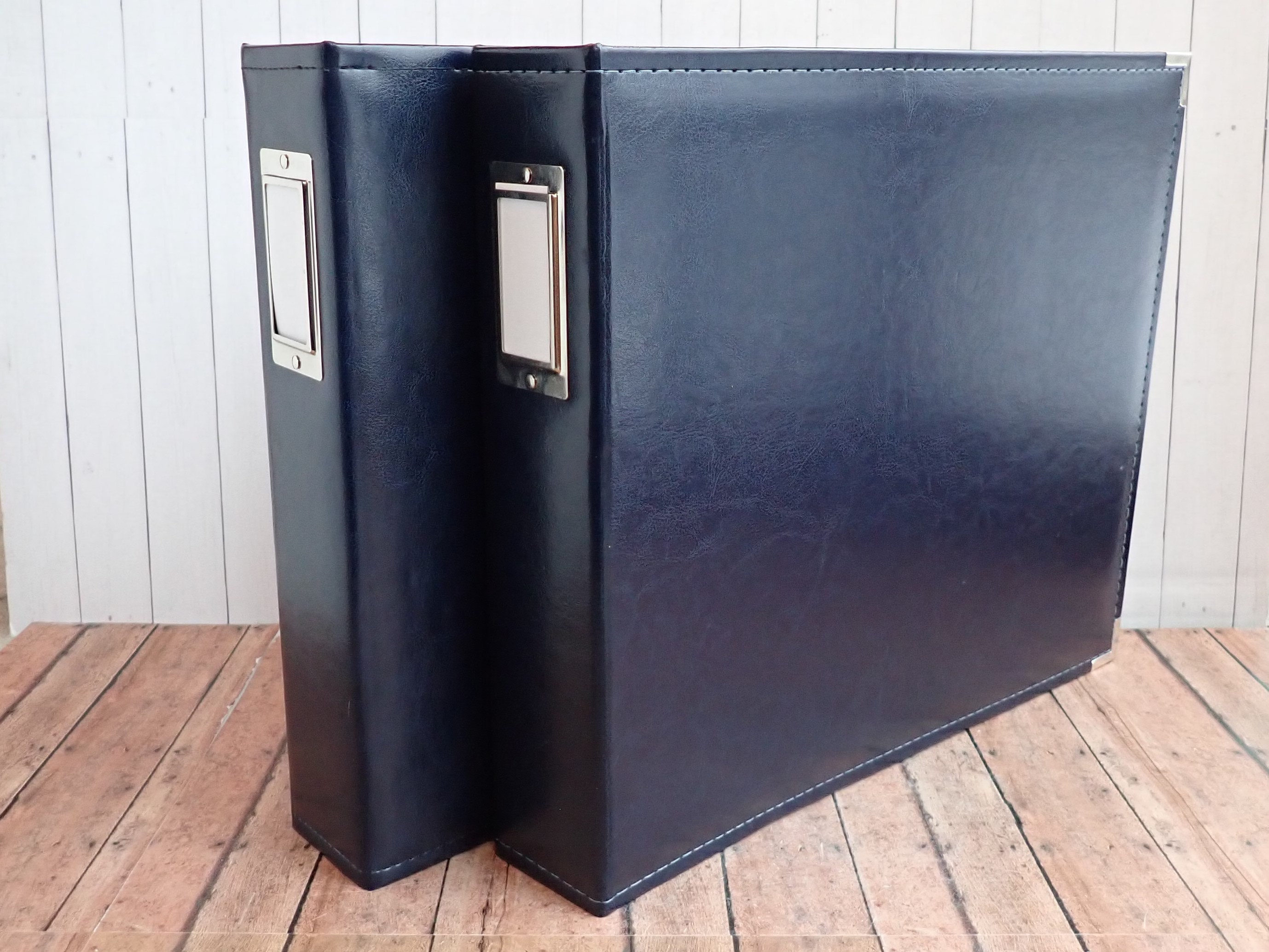 We R Memory Keepers 12x12 Blue Leather Scrapbook Album Set of 2 ...
