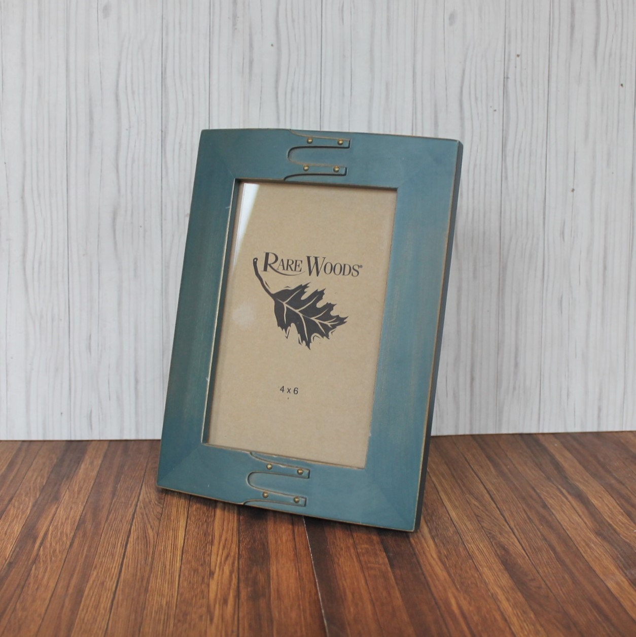 Vintage RARE WOODS 4x6 Picture Photo Frame Green Wood Shaker Mission ...