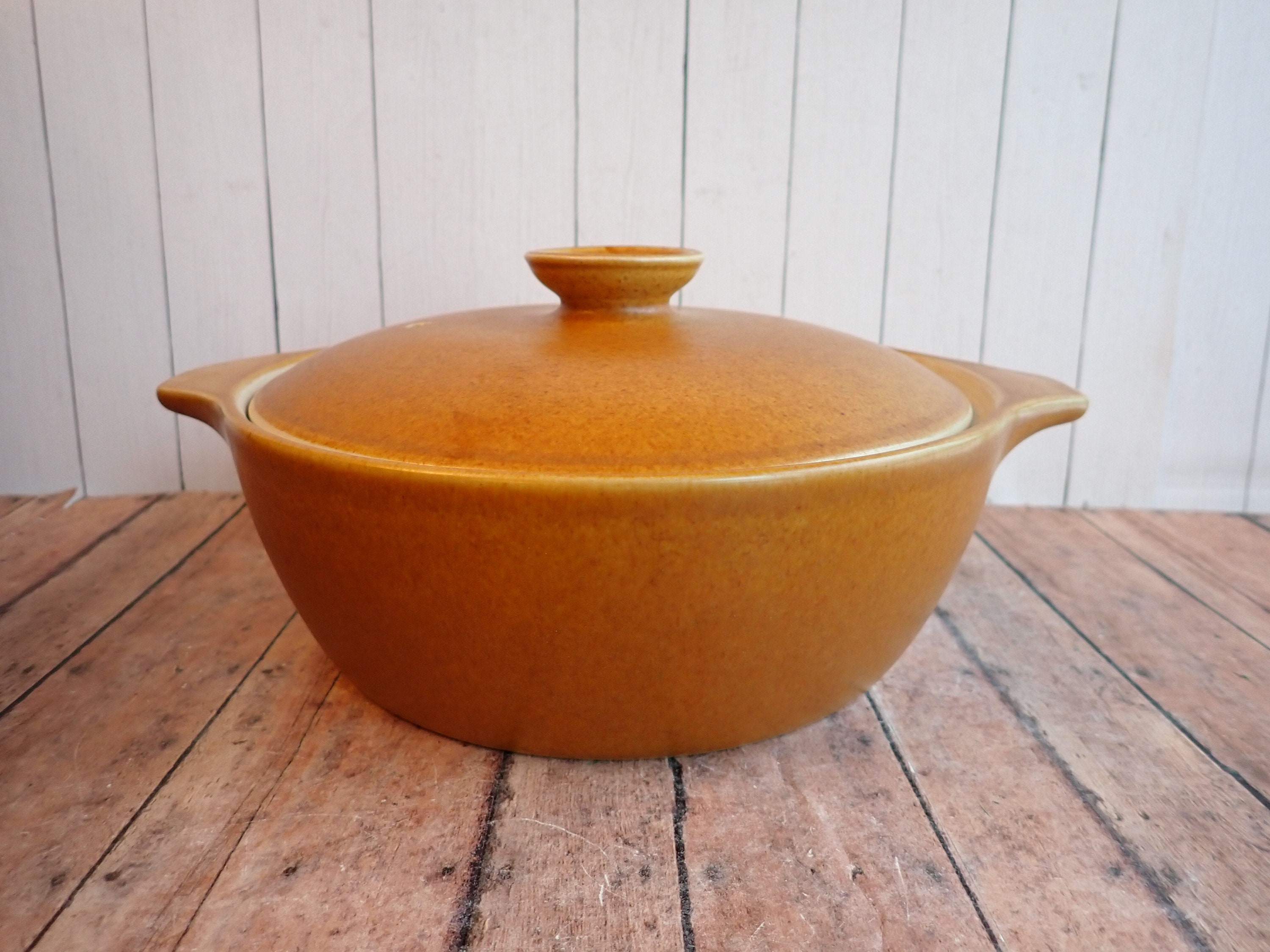 Vintage Denby ENGLISH BROWN 2 Qt Round Covered Casserole with Lid ...