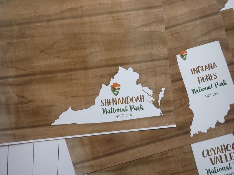 National Park Scrapbook Paper 12x12 Papers Set of 5 Sheets Shenandoah ...