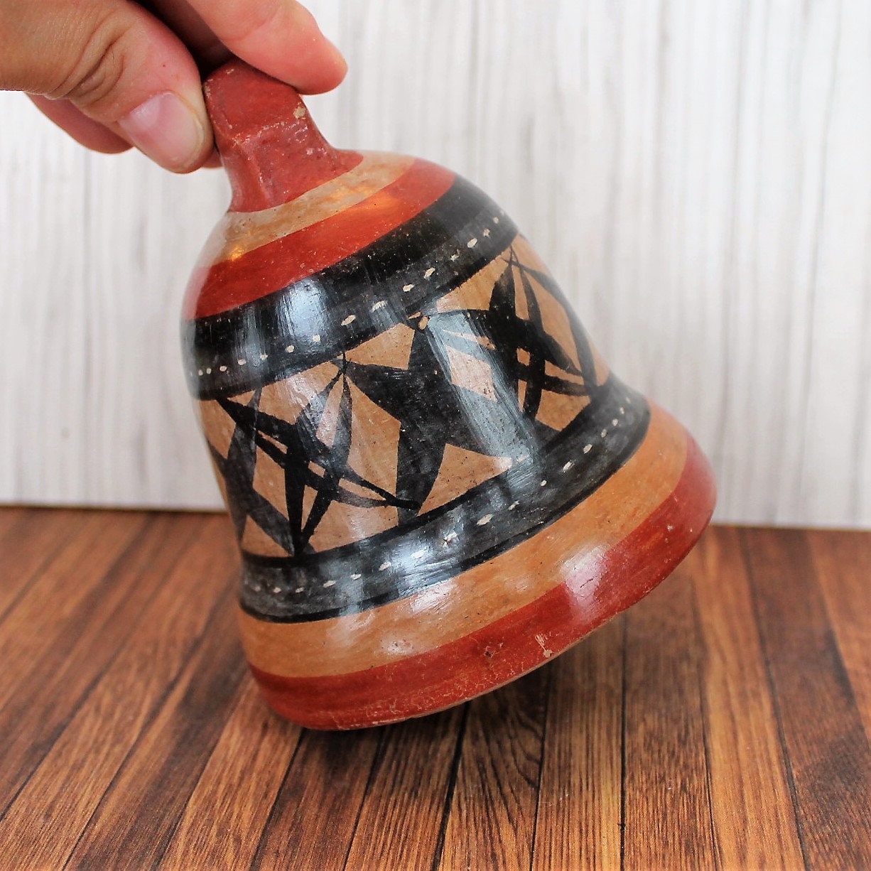 Vintage Mexican Tonala Bell Burnished Ceramic Pottery Made in Mexico ...