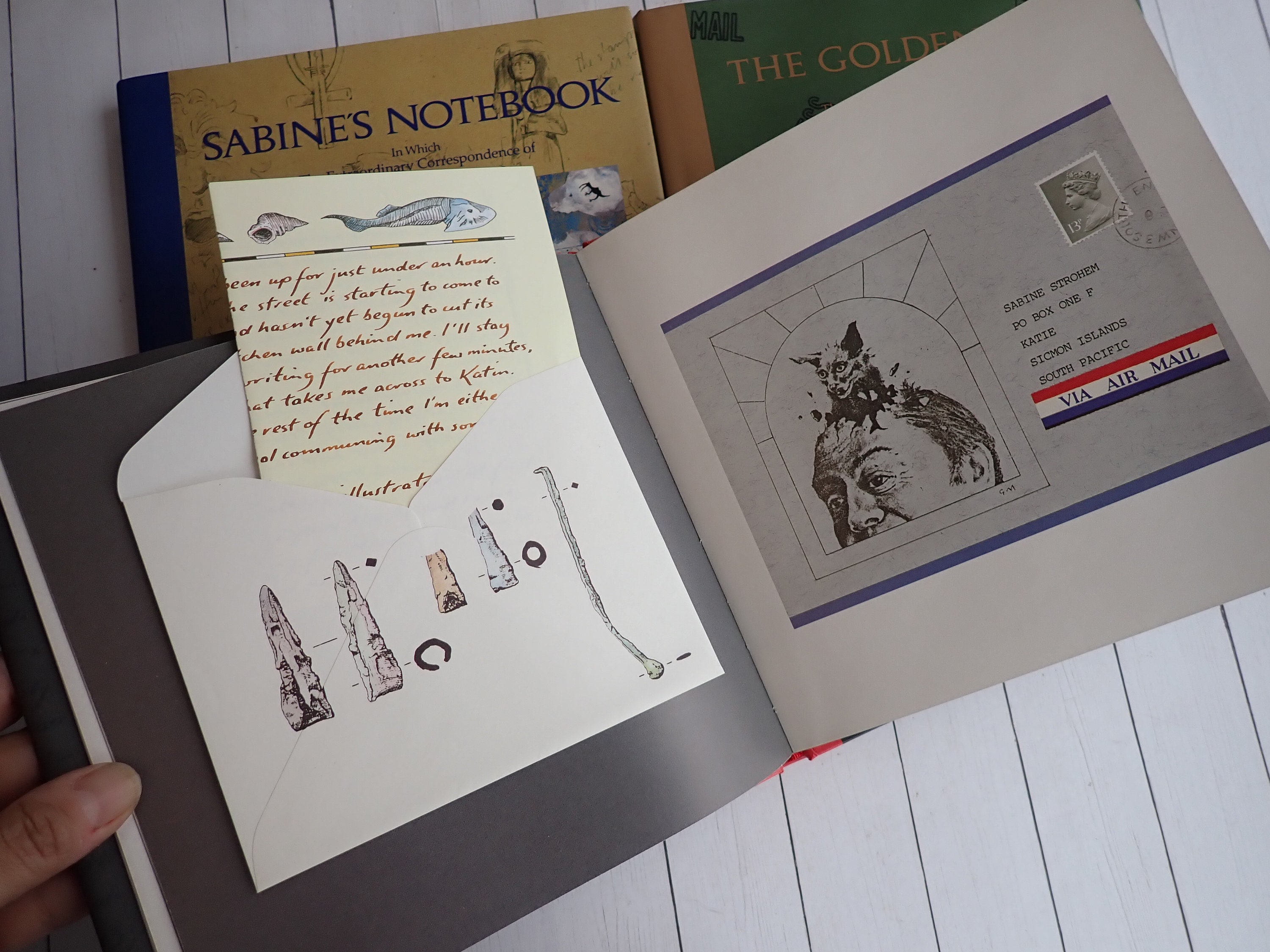 Vintage Nick Bantock Book Set of 3 Griffin and Sabine Trilogy Sabines ...