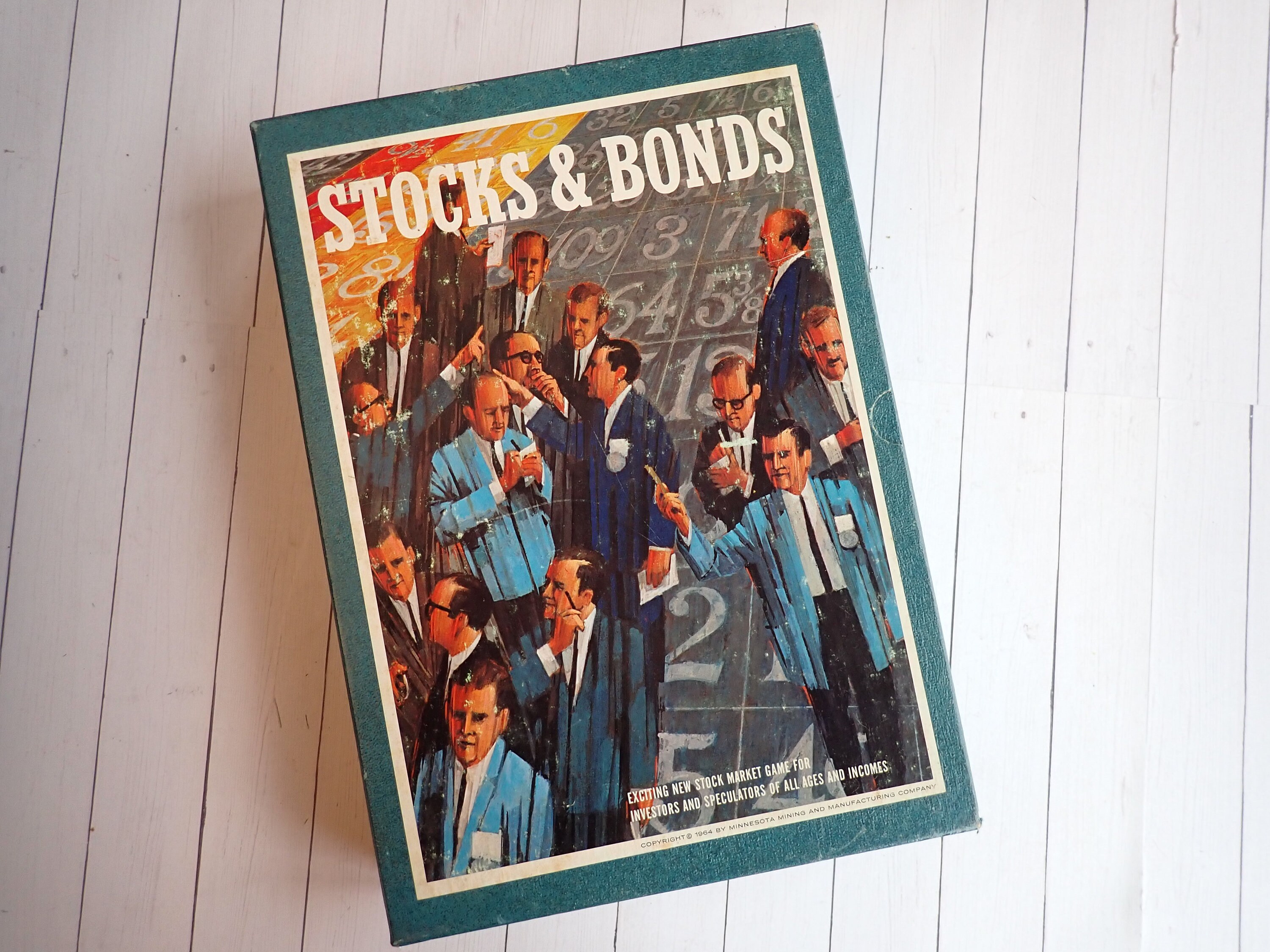 Vintage 3M Bookshelf Game Stocks and Bonds Board Game with Original Box ...