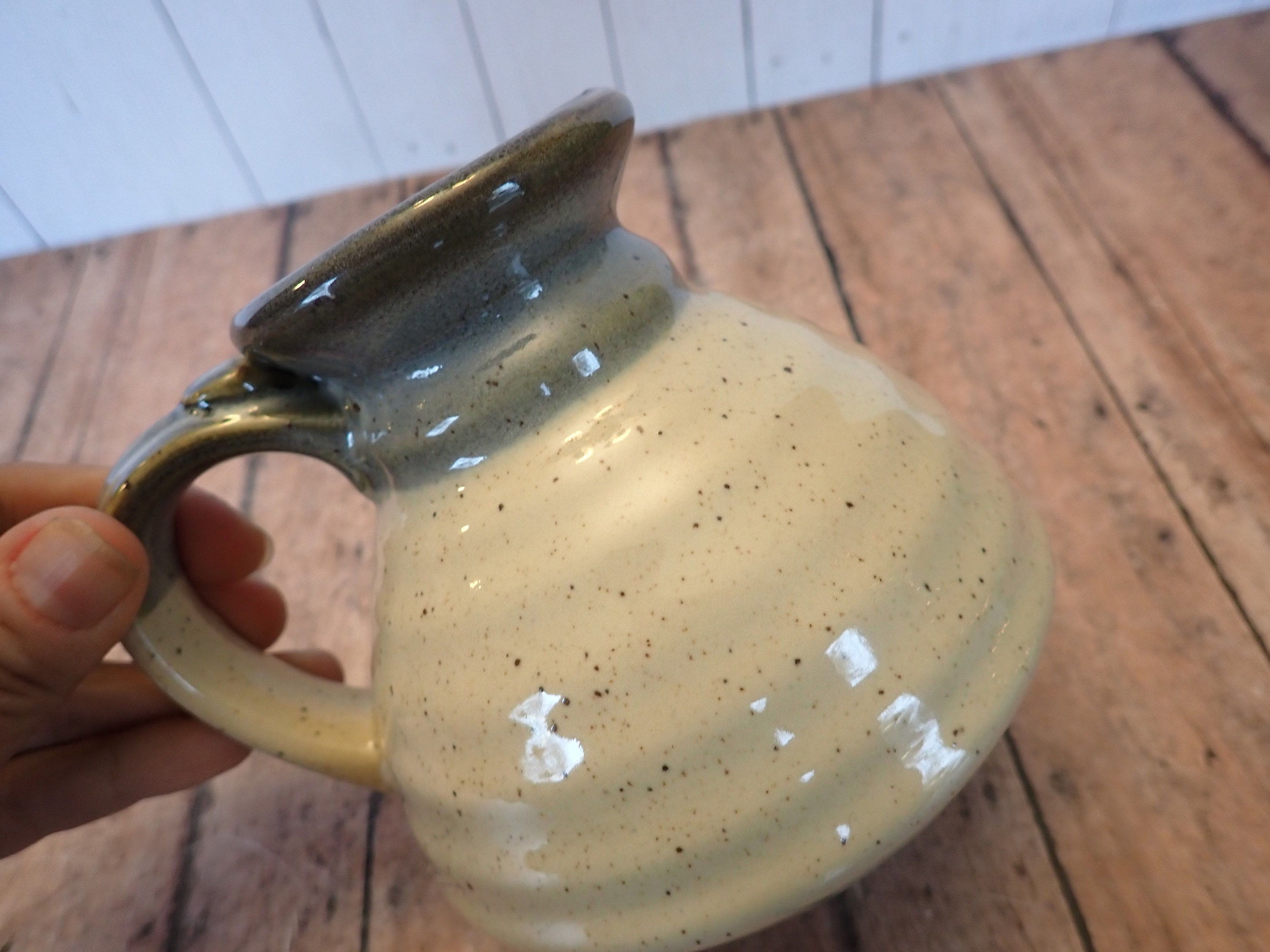 Vintage Wide Base No Spill Ceramic Stoneware Travel Mugs Spill Proof ...