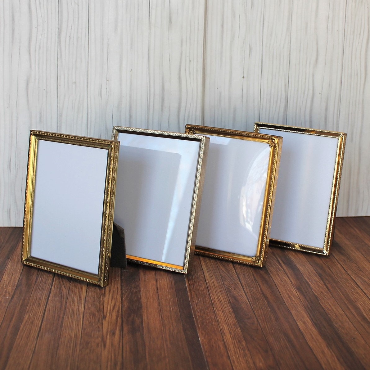 Vintage 3x4 Metal Gold Brass Colored Photo Picture Frame Set of 4 ...