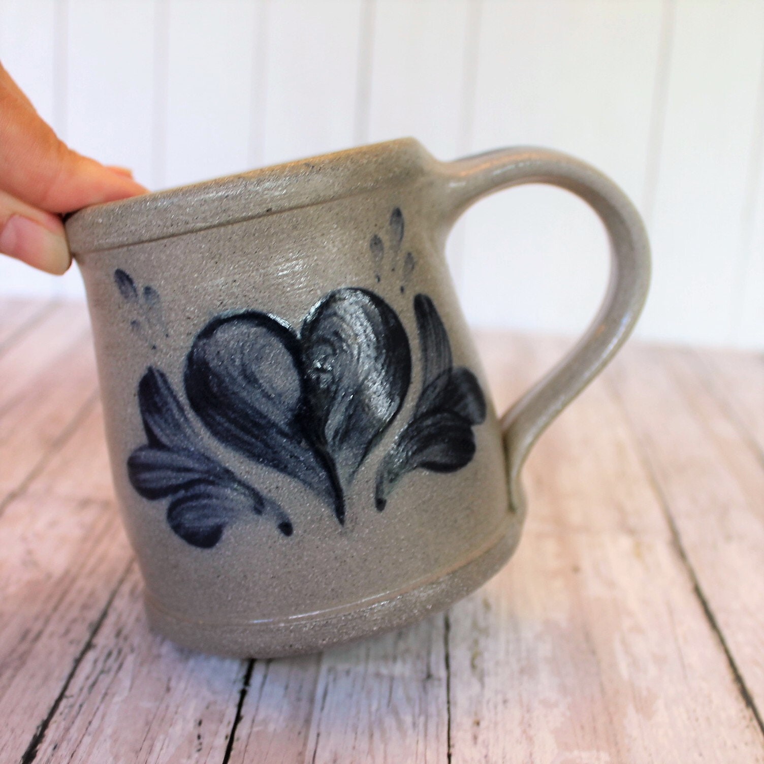 Vintage Rowe Pottery Works 1999 Salt Glazed Stoneware Mug with Heart ...