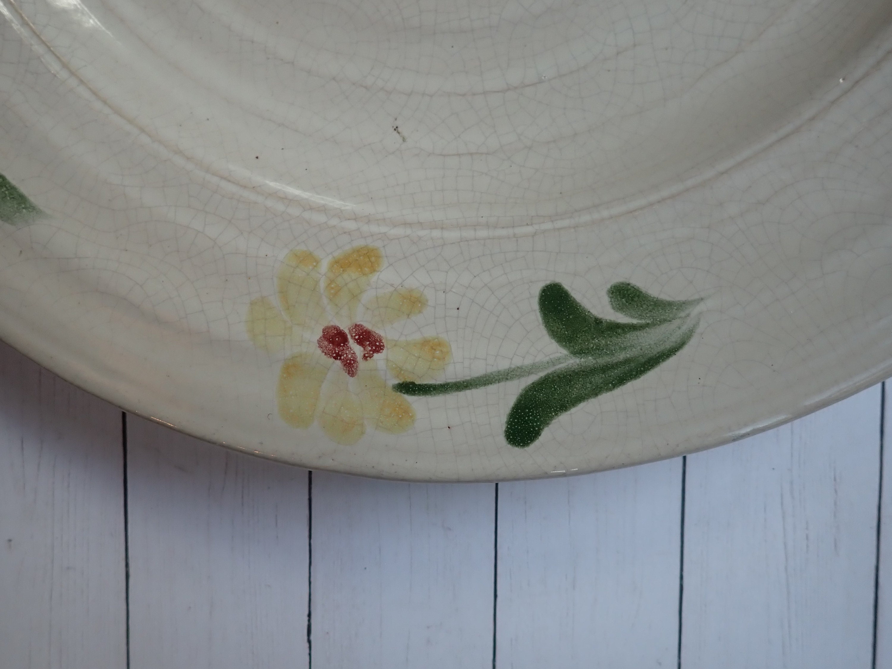 Vintage ROWE POTTERY WORKS Round Platter Serving Plate White with ...