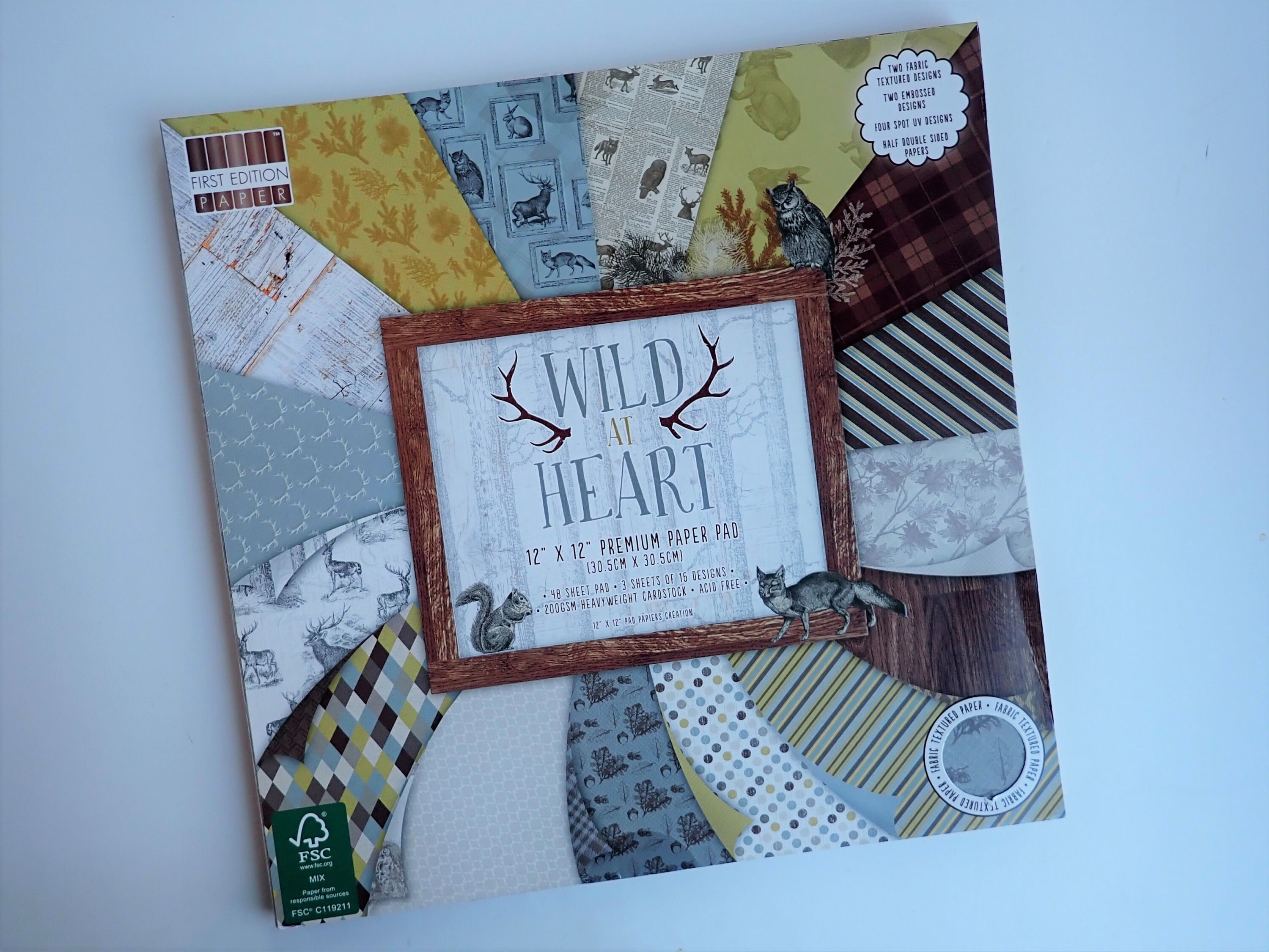 First Edition Paper WILD AT HEART 12x12 Scrapbook Paper Pack of 32 ...