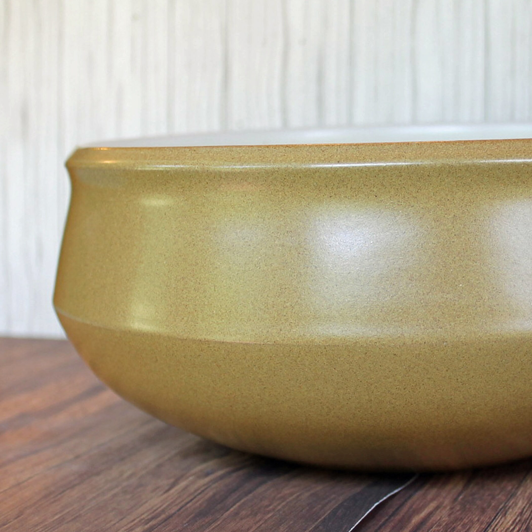 Vintage Denby Langley ODE 8 Round Vegetable Bowl Tan White Stoneware ...