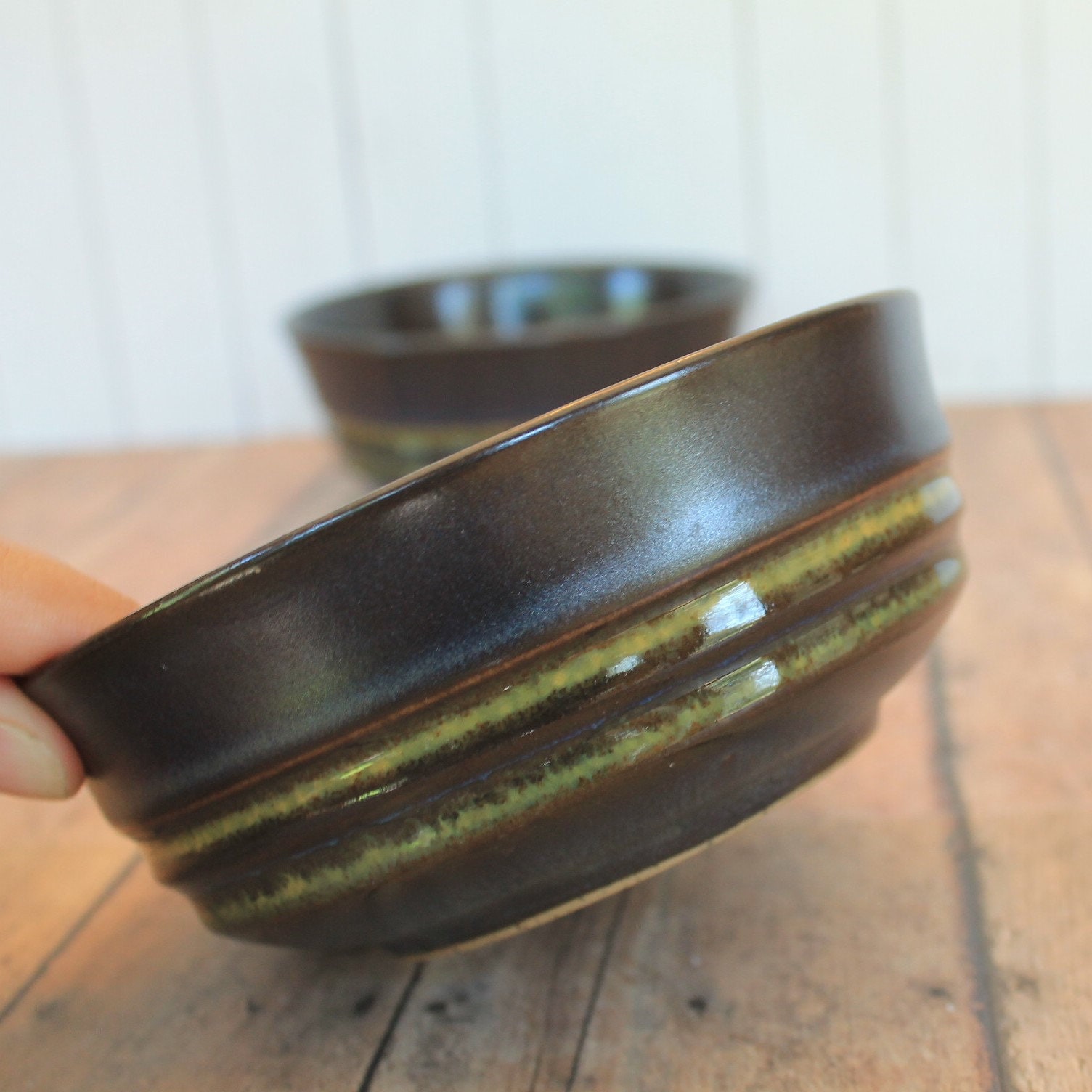 Vintage Denby KISMET BLUE Fruit Dessert Bowl Set of 6 Blue Stoneware ...