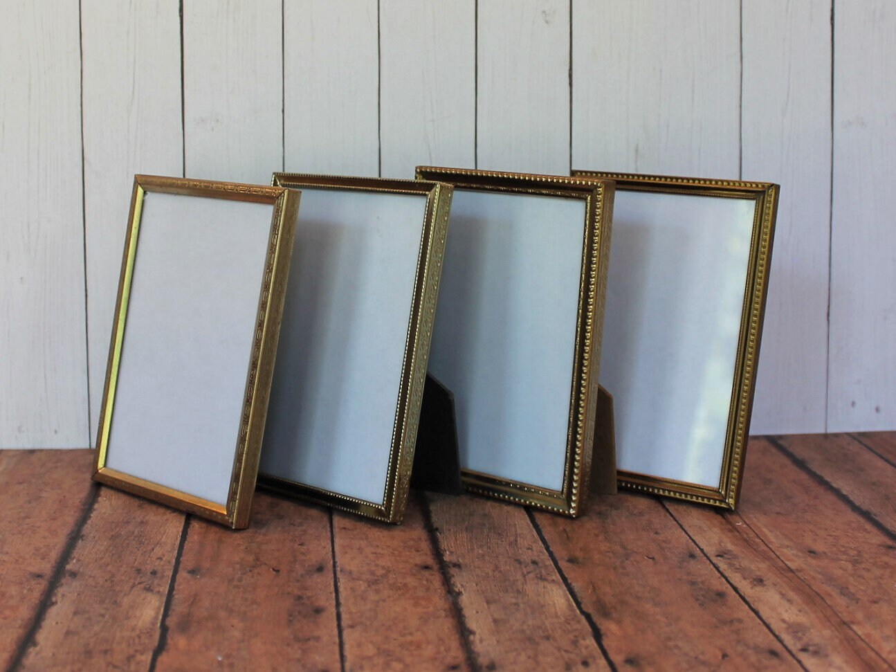 Vintage 3x5 Metal Gold Brass Colored Photo Picture Frame Set of 4 ...