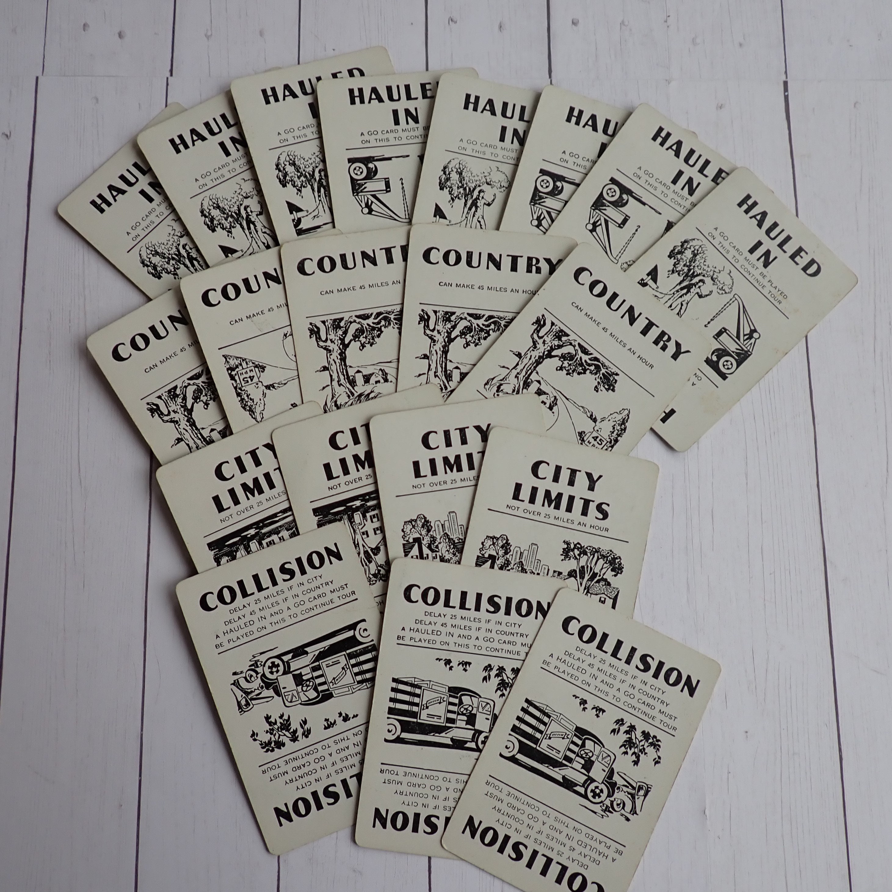 Vintage Parker Brothers Touring Game 1954 Card Game with 99 Cards ...