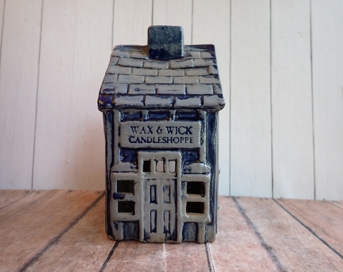 Vintage Rowe Pottery Works Stoneware Village Building Wax and Wick ...