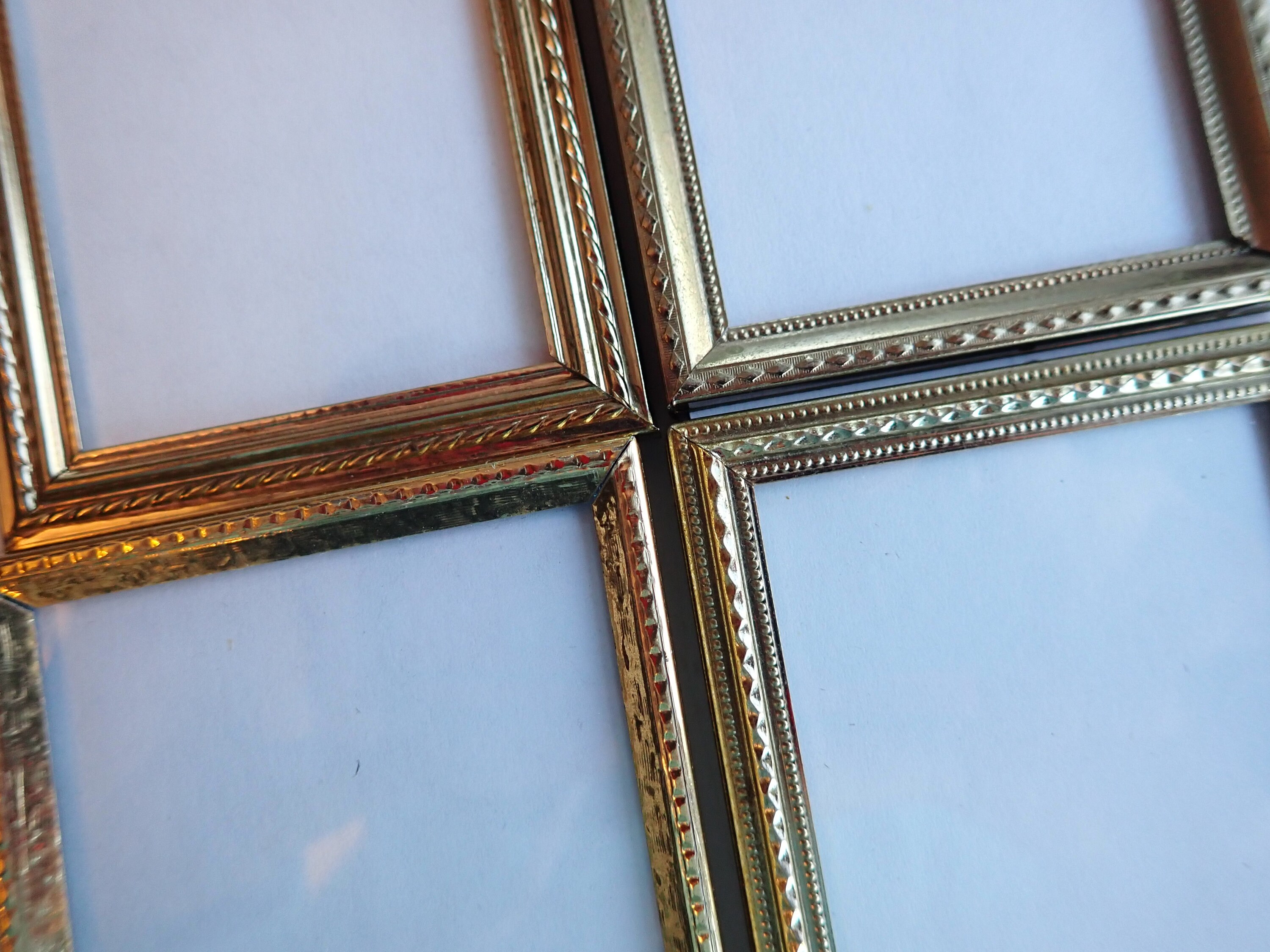 Vintage 2x3 Metal Gold Brass Colored Photo Picture Frame Set of 4 ...