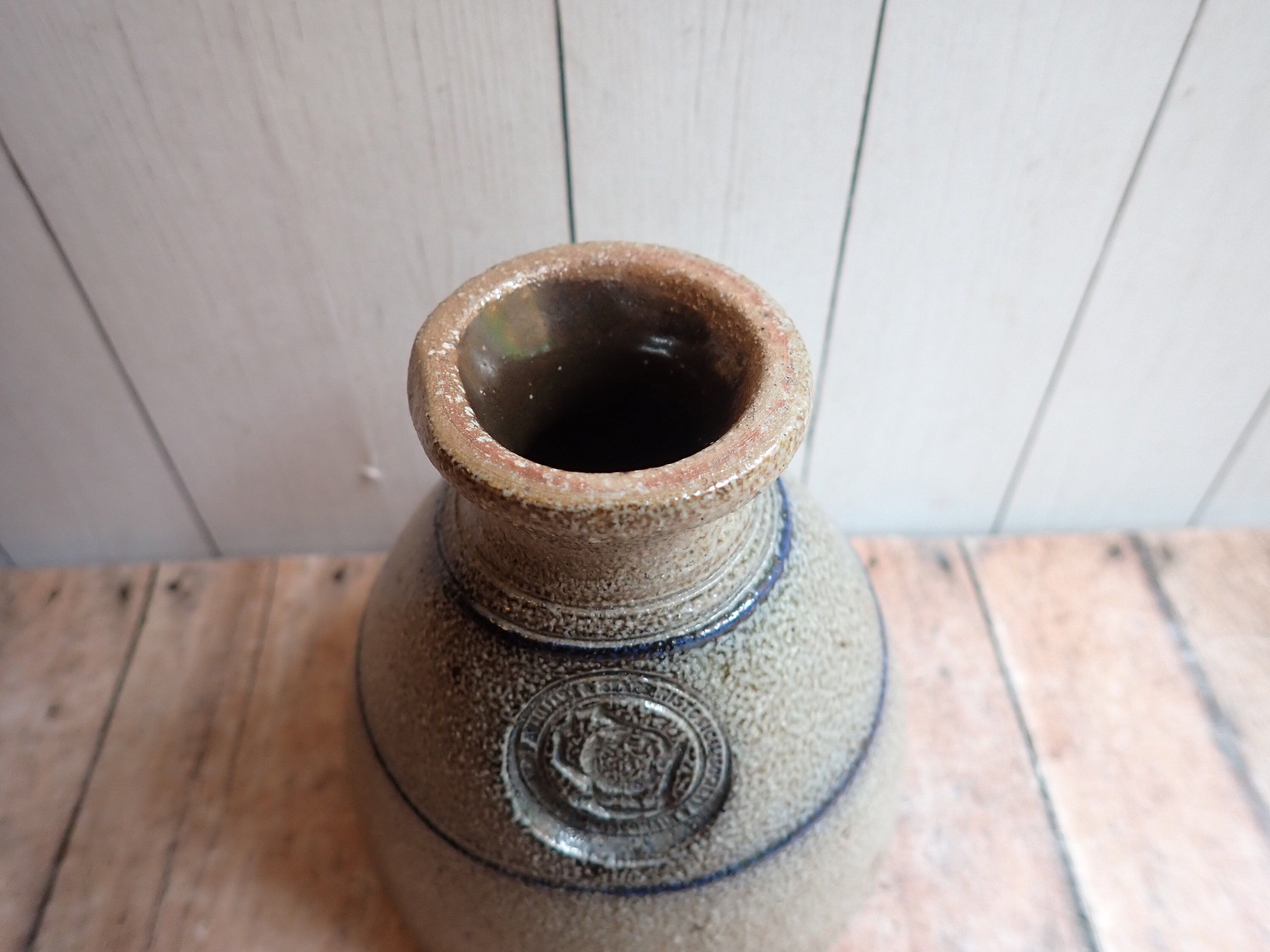 Vintage Rowe Pottery Works 1981 Salt Glazed Stoneware Vase with ...