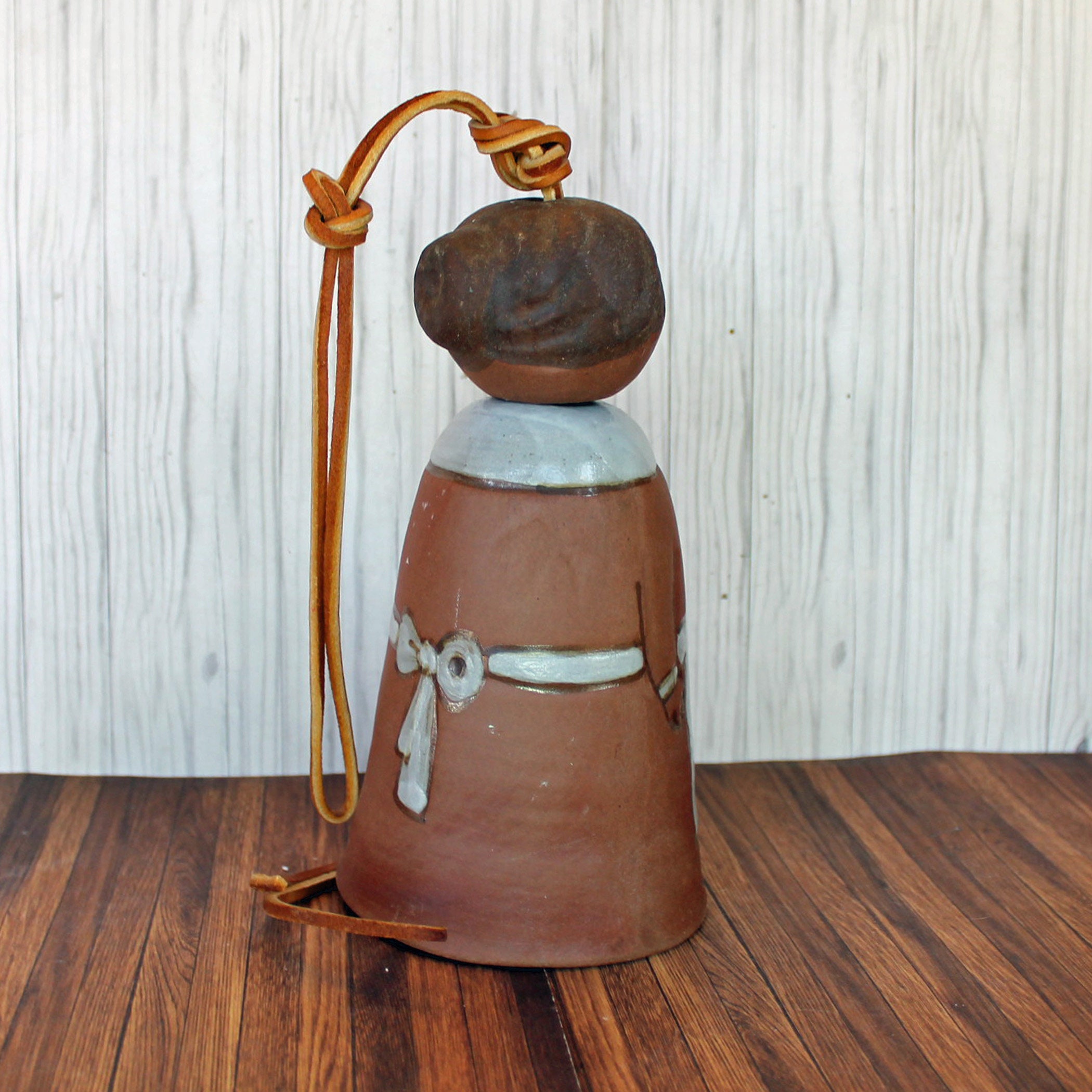 Vintage SDW Stoneware Designs West Woman Girl Bell Hanging Figurine ...